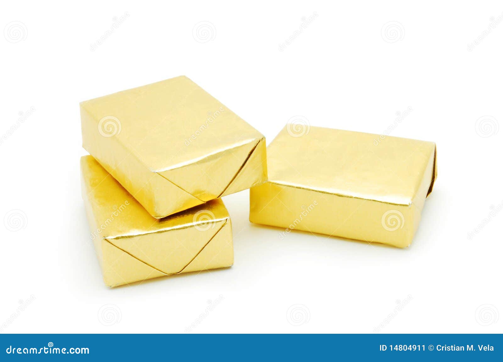 Golden packages stock image. Image of wrapped, package - 14804911