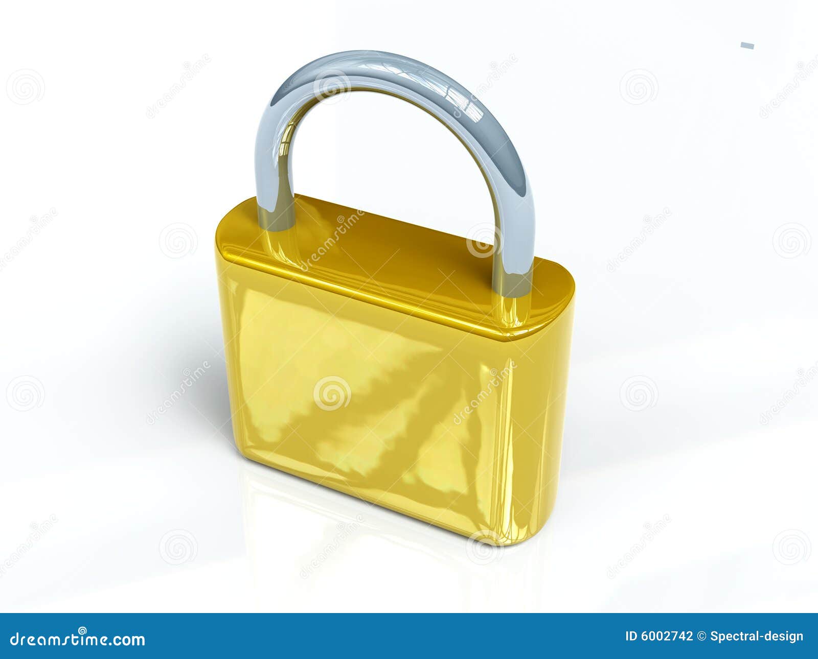 Golden Padlock stock illustration. Illustration of gold - 6002742
