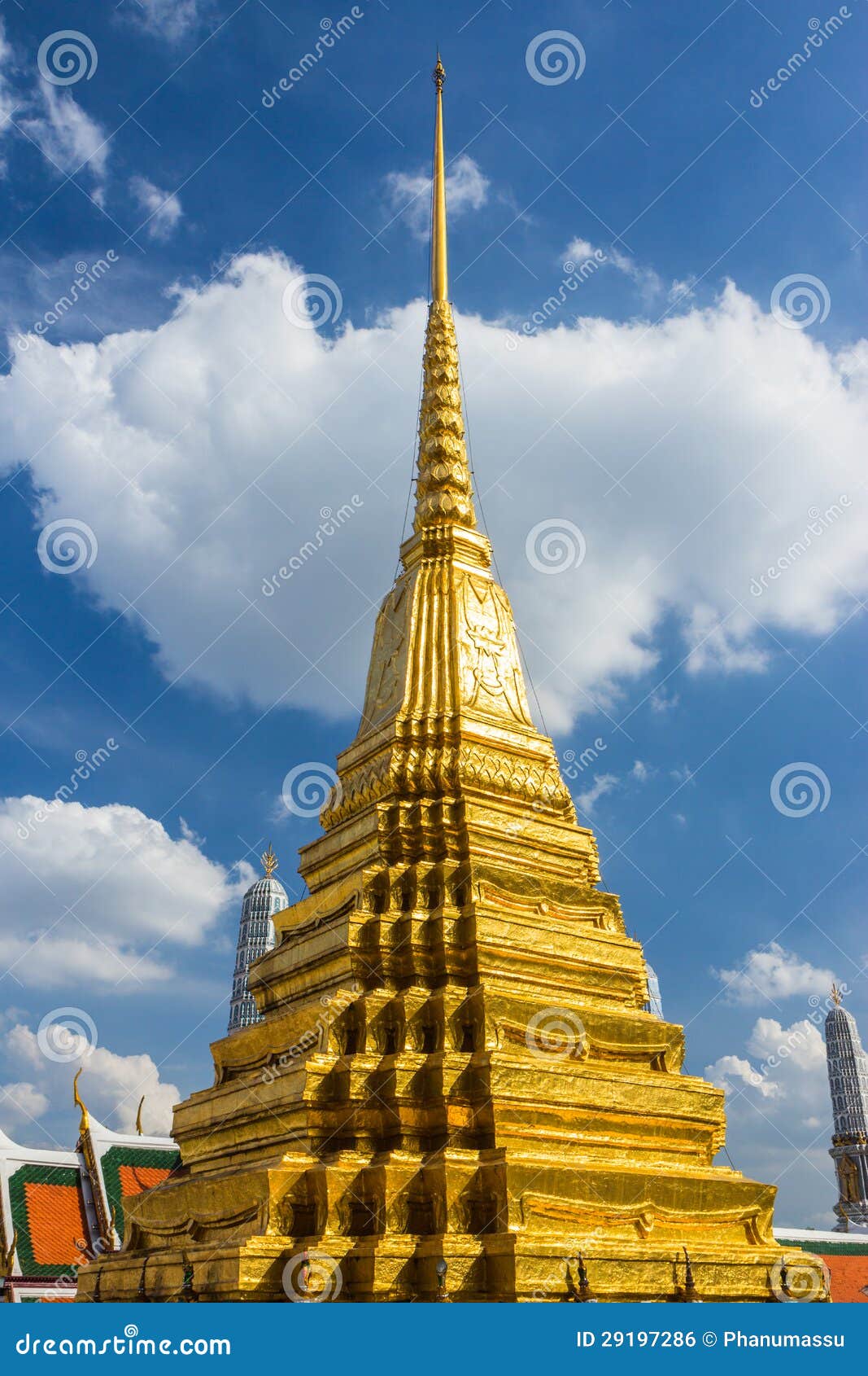 Golden pagoda stock photo. Image of buddha, landscape - 29197286