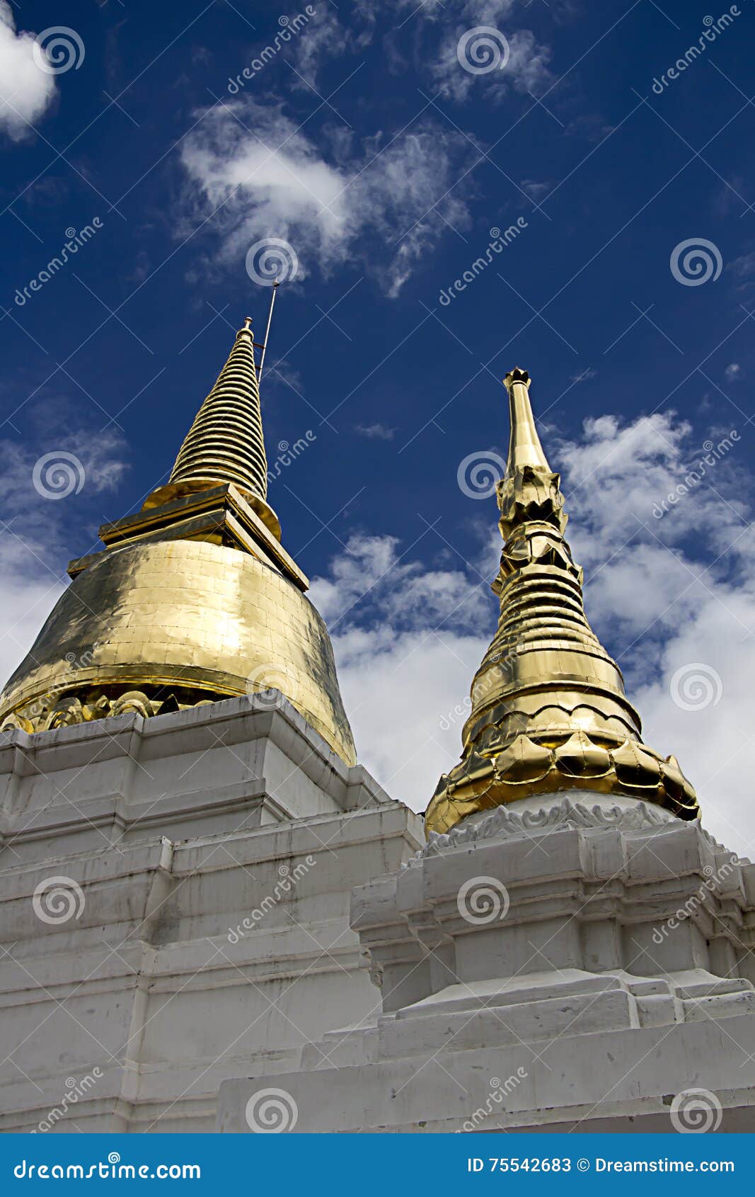 Golden pagoda stock image. Image of southeast, buddhism - 75542683