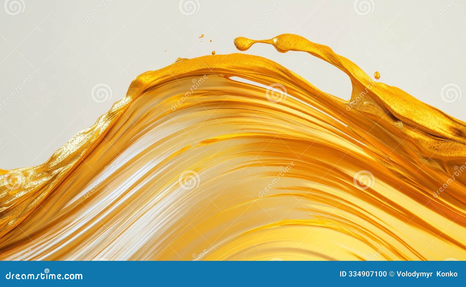 Golden Paint Splash with Fluid Motion, Abstract Art Concept Stock Photo ...