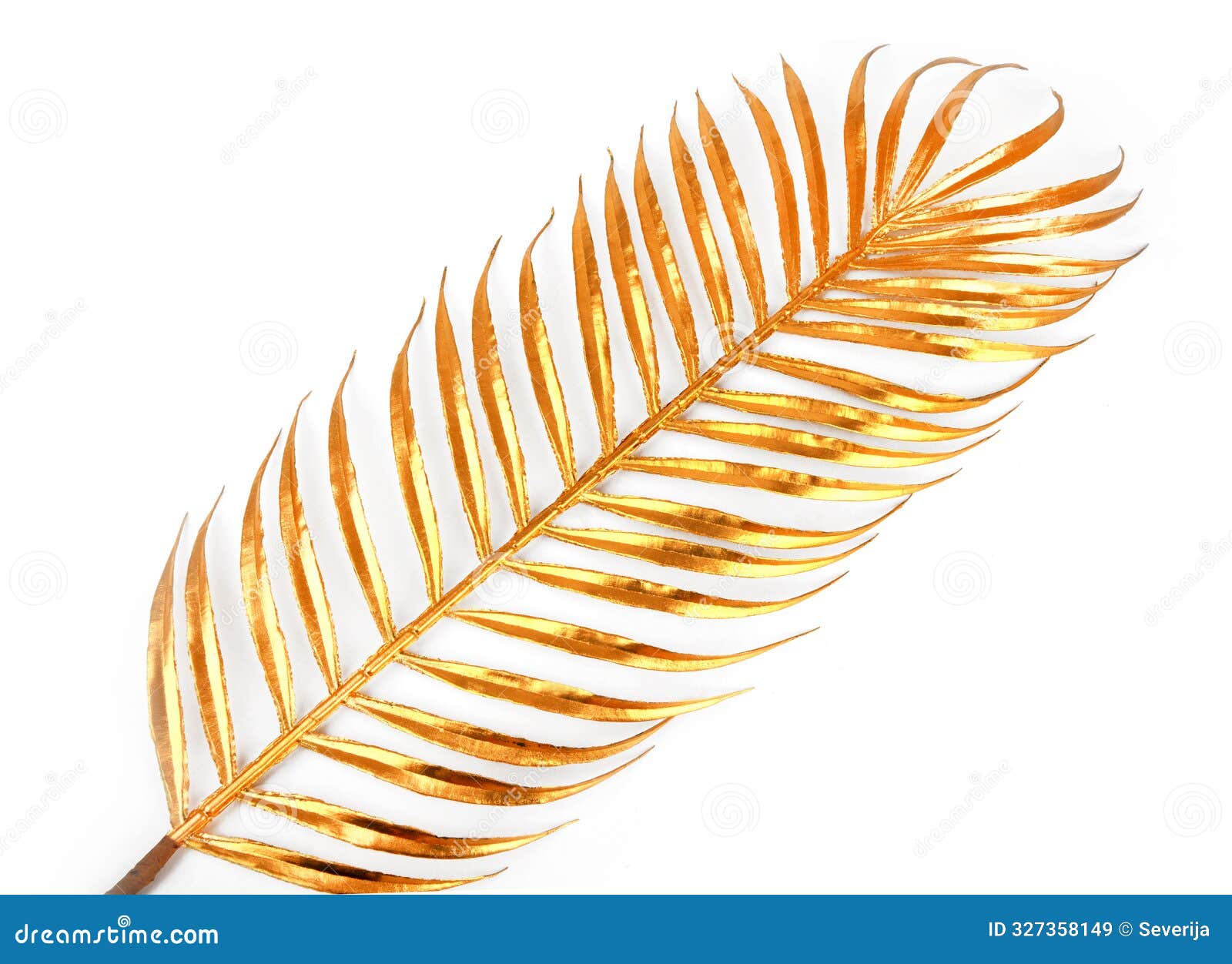 Golden Palm Tree Leaf Branch Stock Image - Image of interior, branch ...