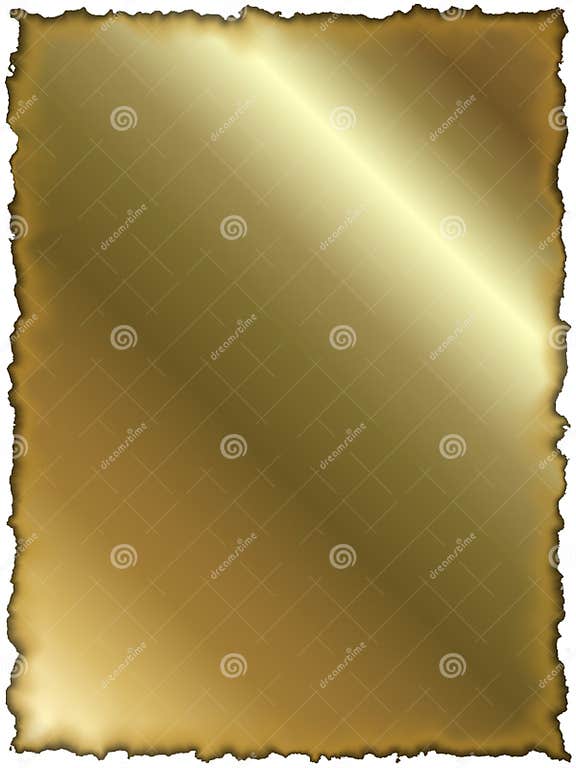 Golden Paper with Burned Edges Stock Illustration - Illustration of ...