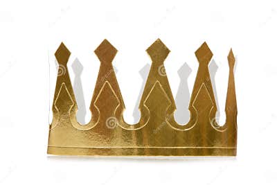 Golden Paper Crown stock image. Image of background, luxury - 10762585