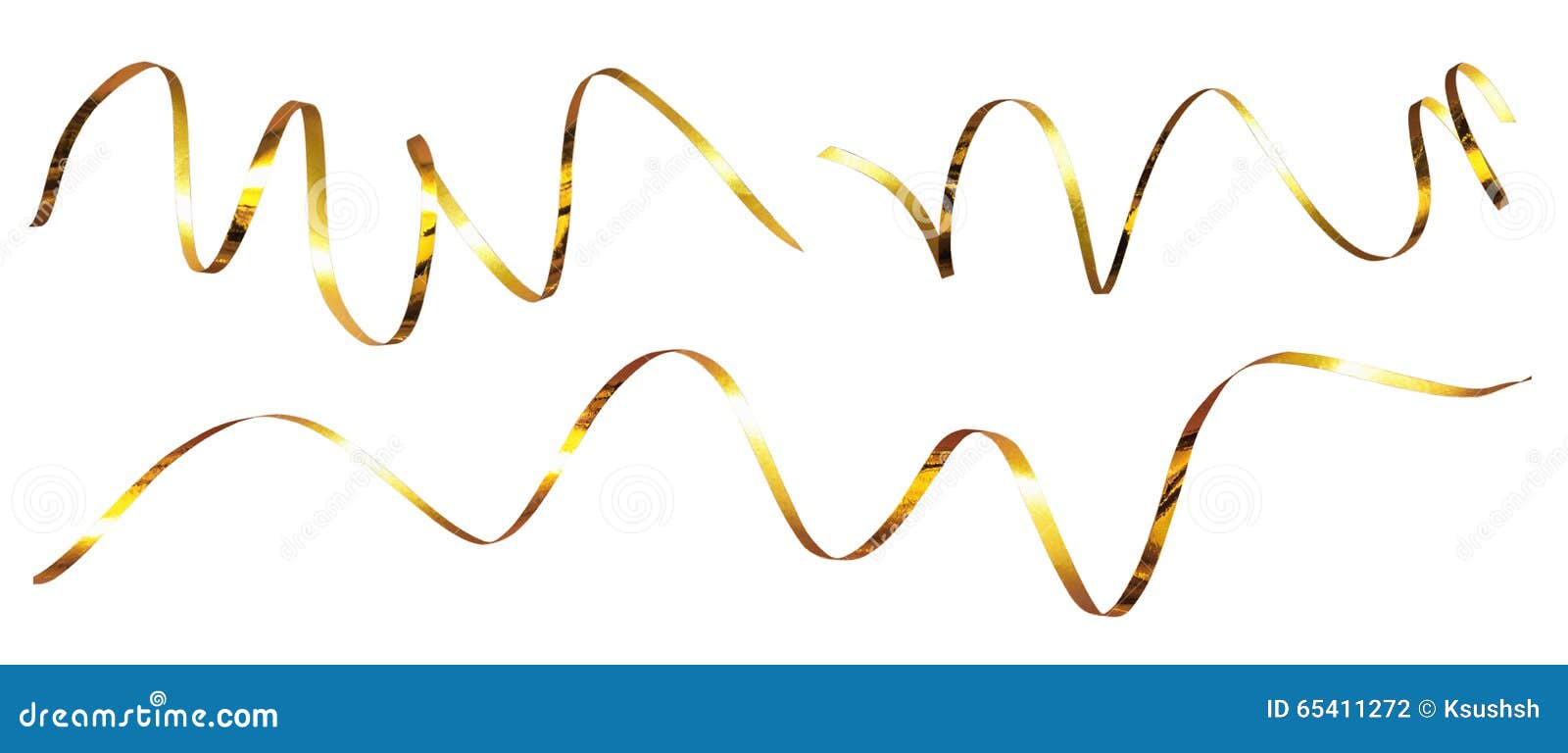 Golden paper ribbon stock photo. Image of shining, yellow - 65411272