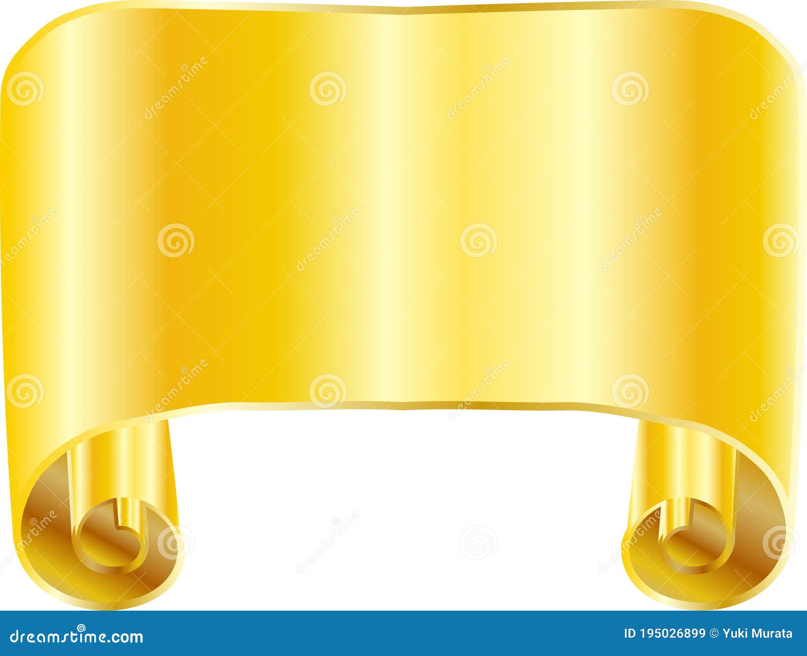 Golden Paper Title scroll stock vector. Illustration of elegant - 195026899