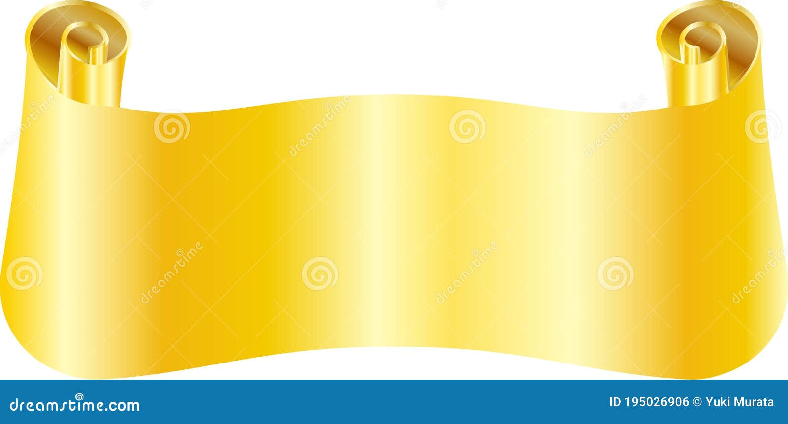 Golden Paper Title scroll stock vector. Illustration of tradition ...