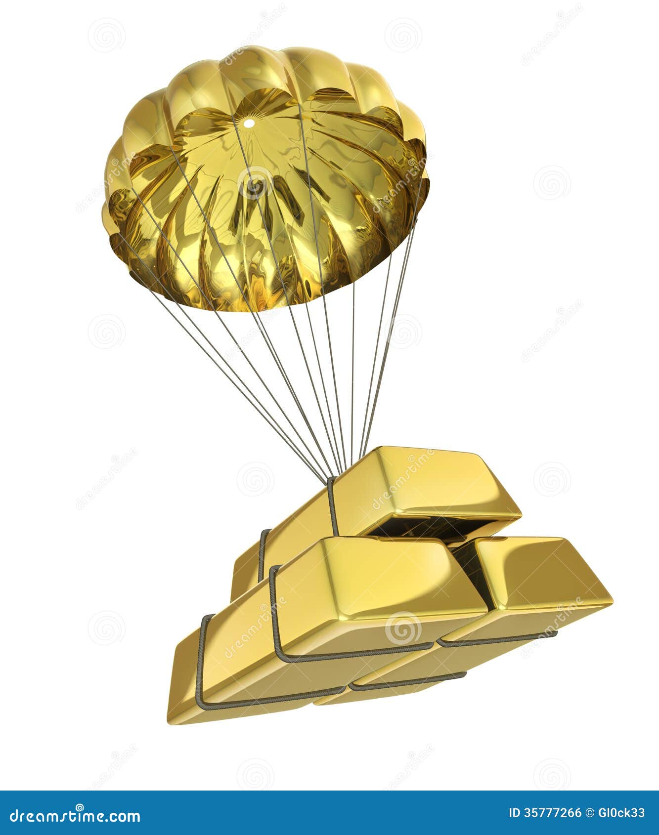 Golden Parachute Businessman Illustration Cartoon Character ...