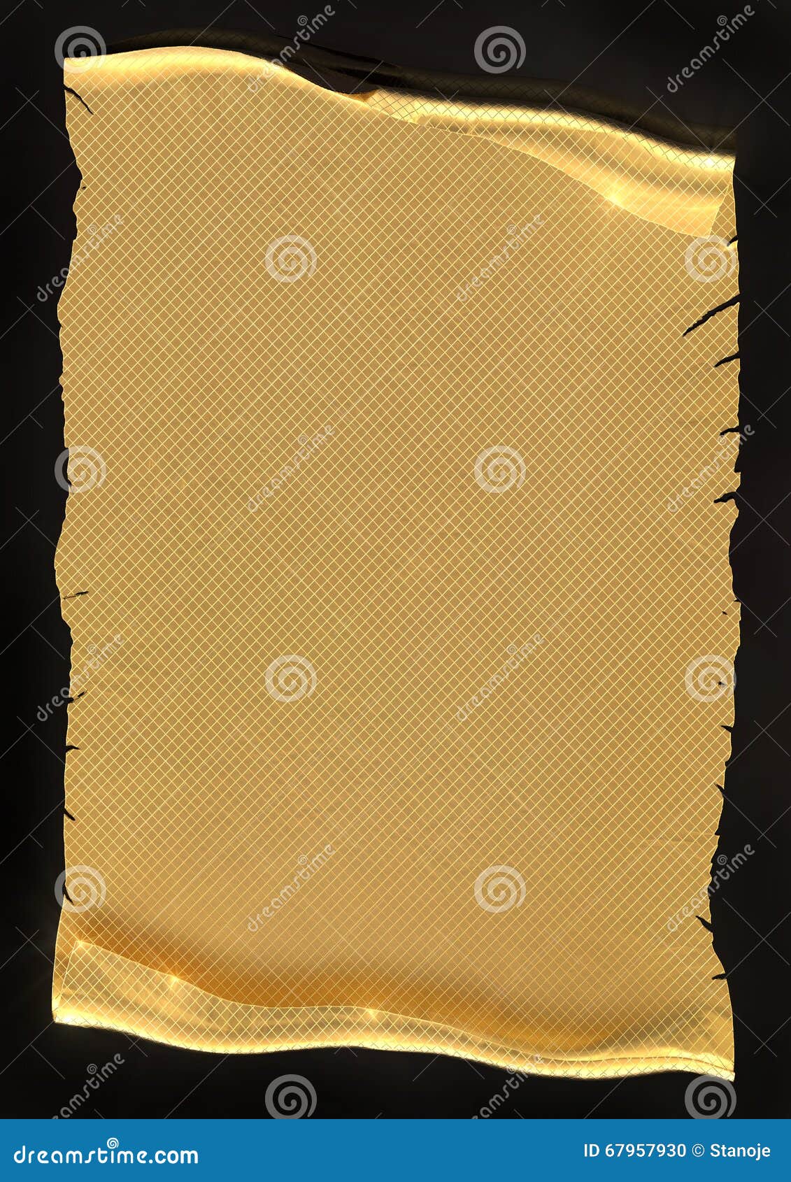 Golden parchment stock photo. Image of diploma, torn - 67957930