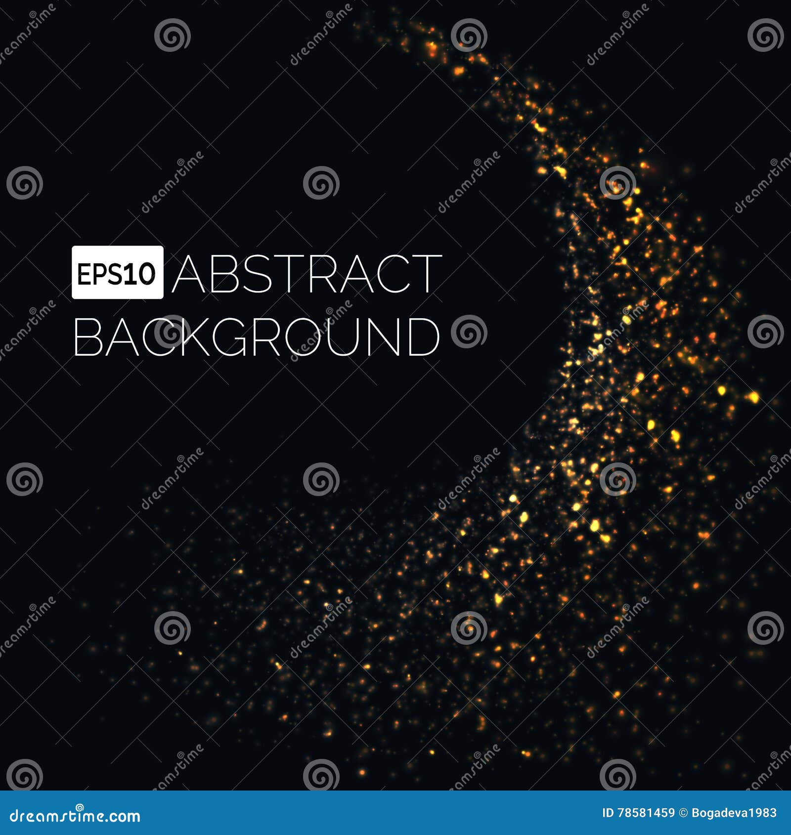 Golden Particles Abstract Background Stock Vector - Illustration of ...