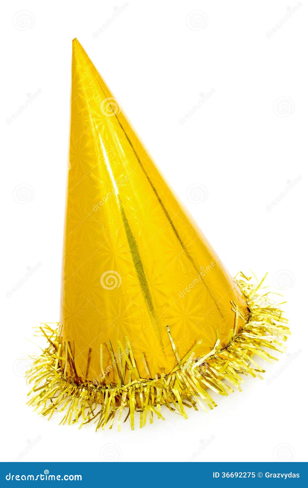 Golden party hat cone stock image. Image of happiness - 36692275