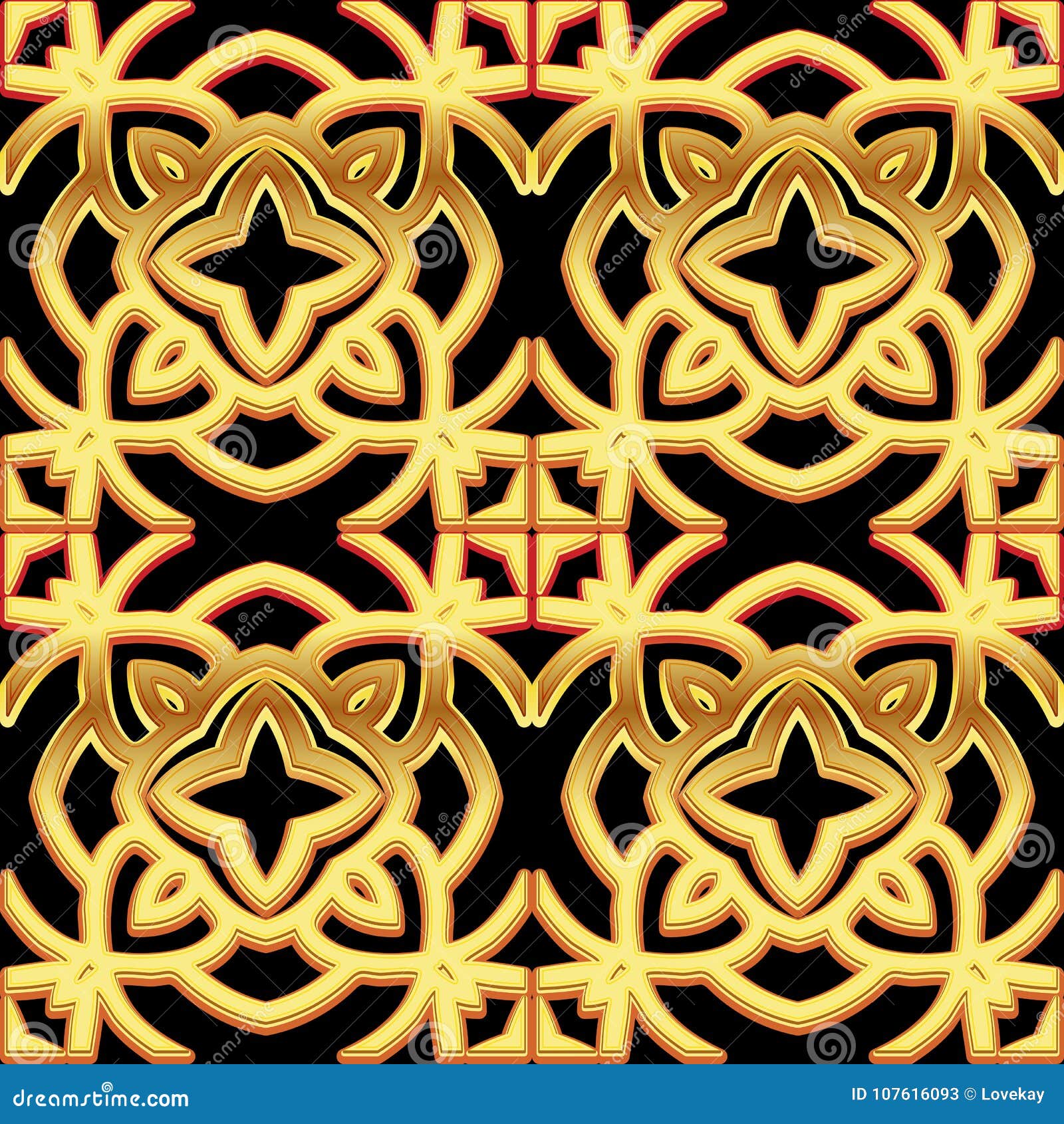 Golden Pattern with Arabic Ornament. Texture for Textile or Fabric ...