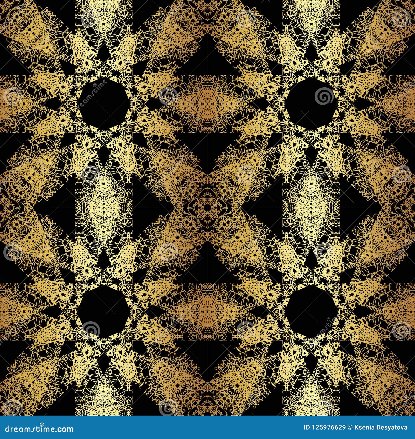 Golden lace pattern stock illustration. Illustration of indian - 125976629
