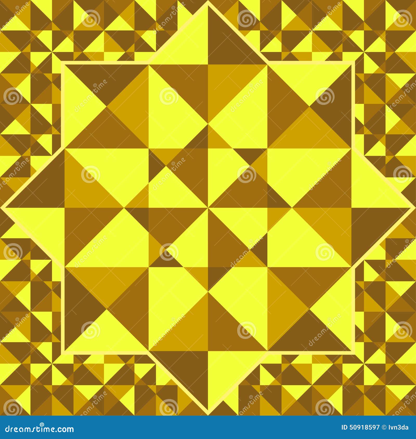 Golden Pattern of Geometric Shapes. Gold Mosaic Backdrop. Gold Stock ...