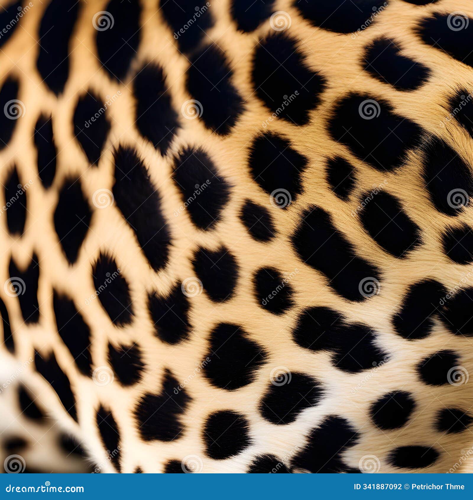 Golden Patterns: Jaguar Fur in Sunlight Stock Illustration ...