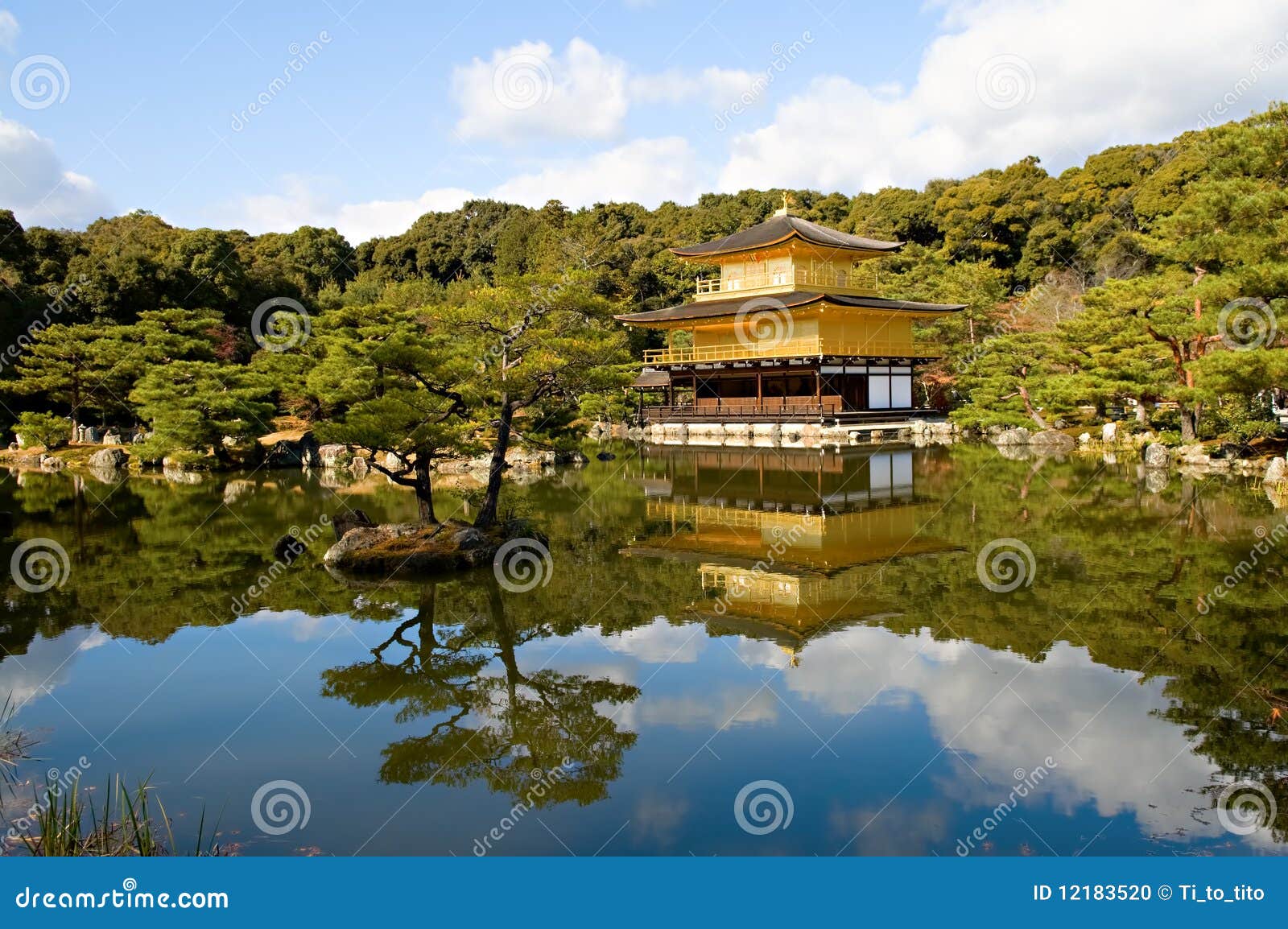 Golden Pavilion stock photo. Image of lake, golden, buddhist - 12183520