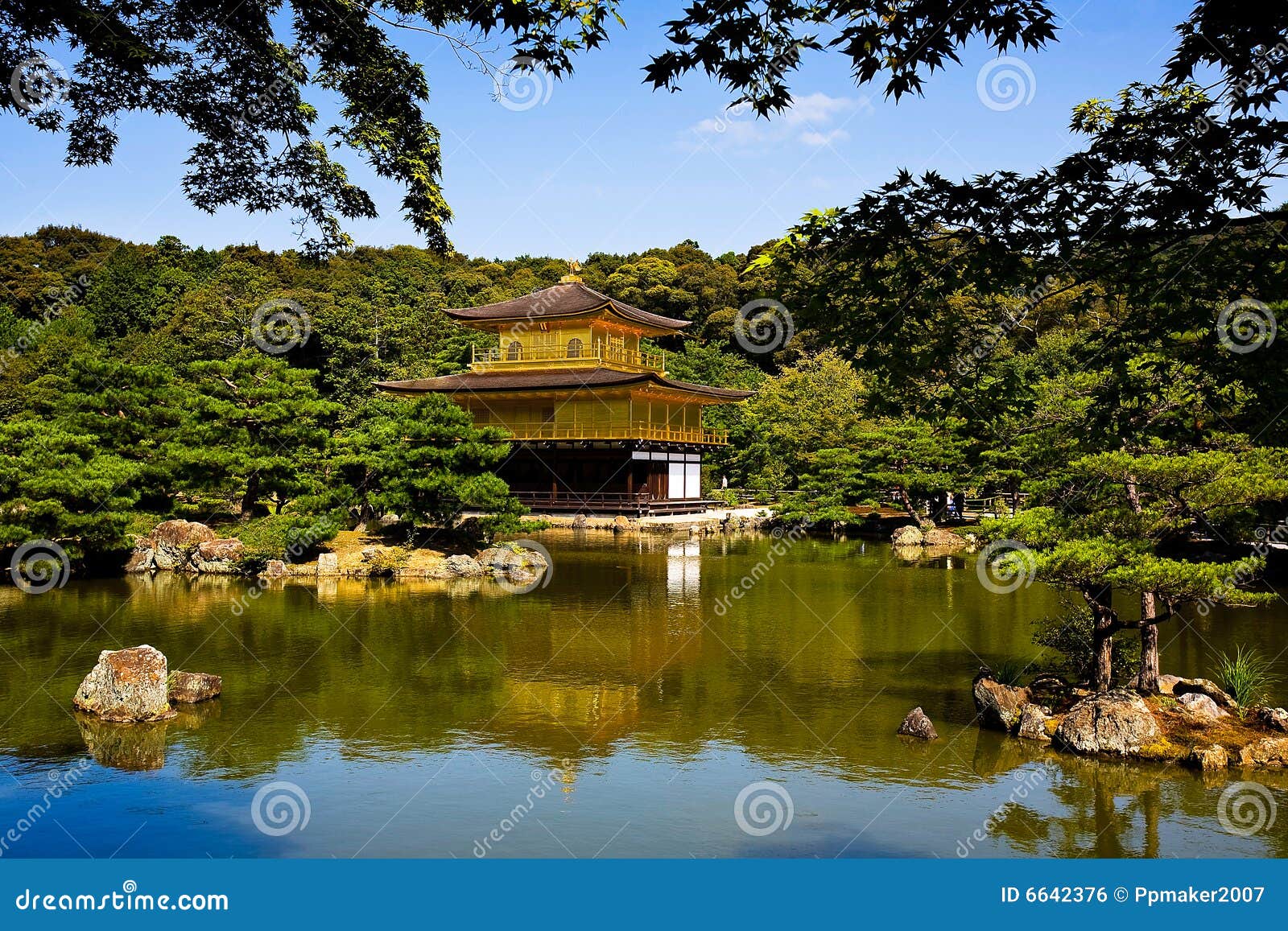 Golden Pavilion stock photo. Image of history, blue, golden - 6642376