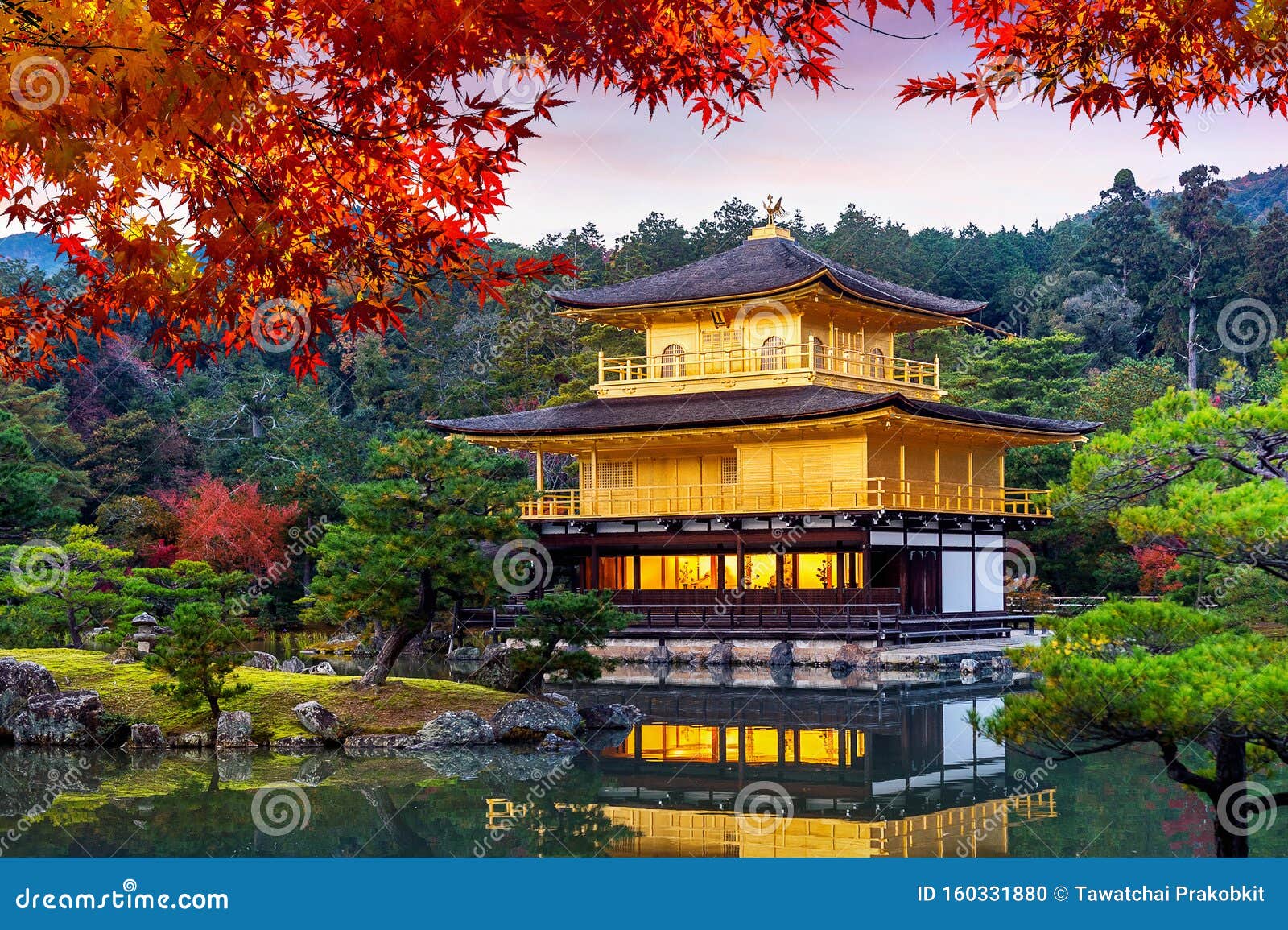 The Golden Pavilion. Kinkakuji Temple in Autumn, Kyoto in Japan Stock ... The Golden Pavilion. Kinkakuji Temple in Autumn, Kyoto in Japan Stock ...
