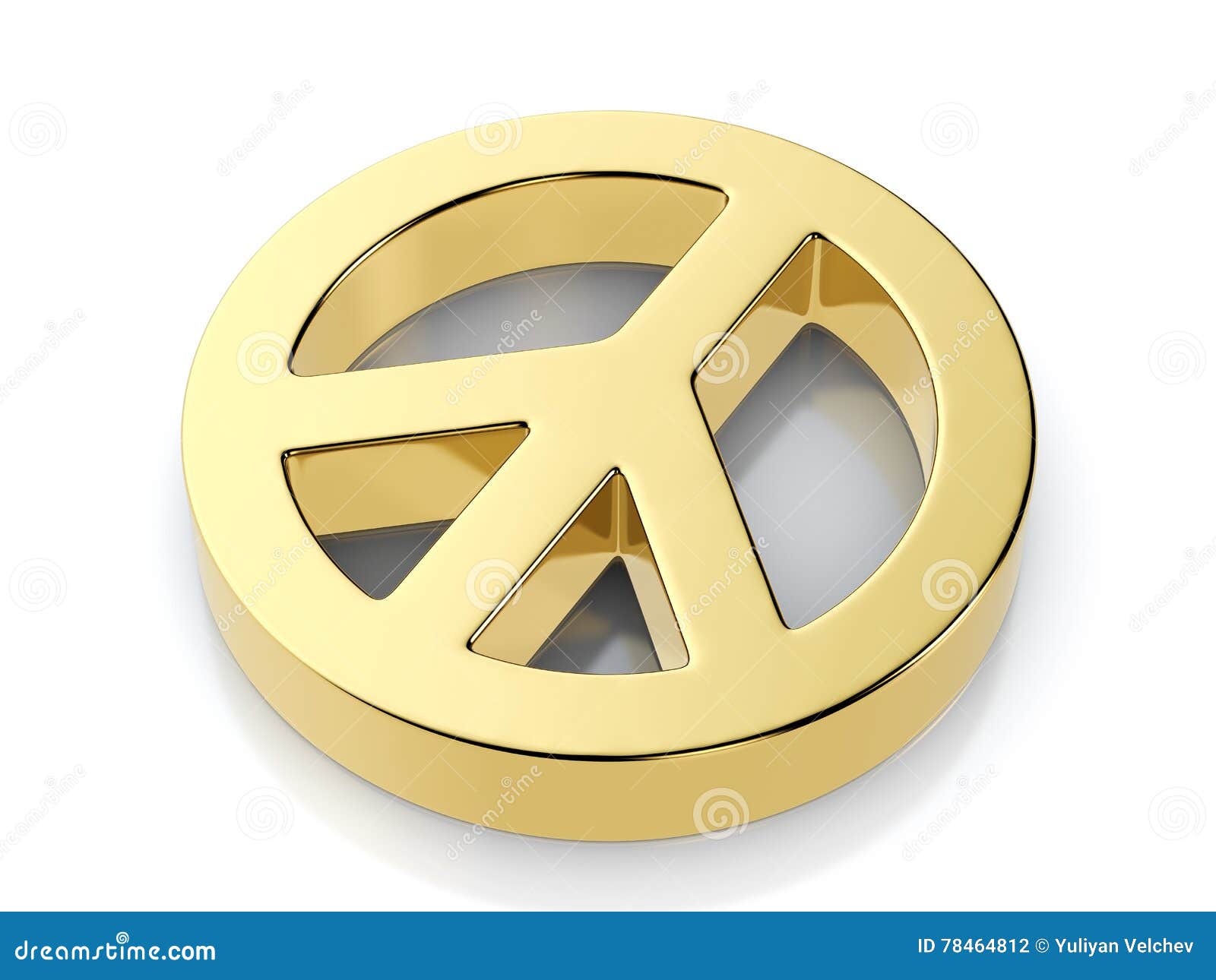 Golden peace symbol stock illustration. Illustration of love - 78464812