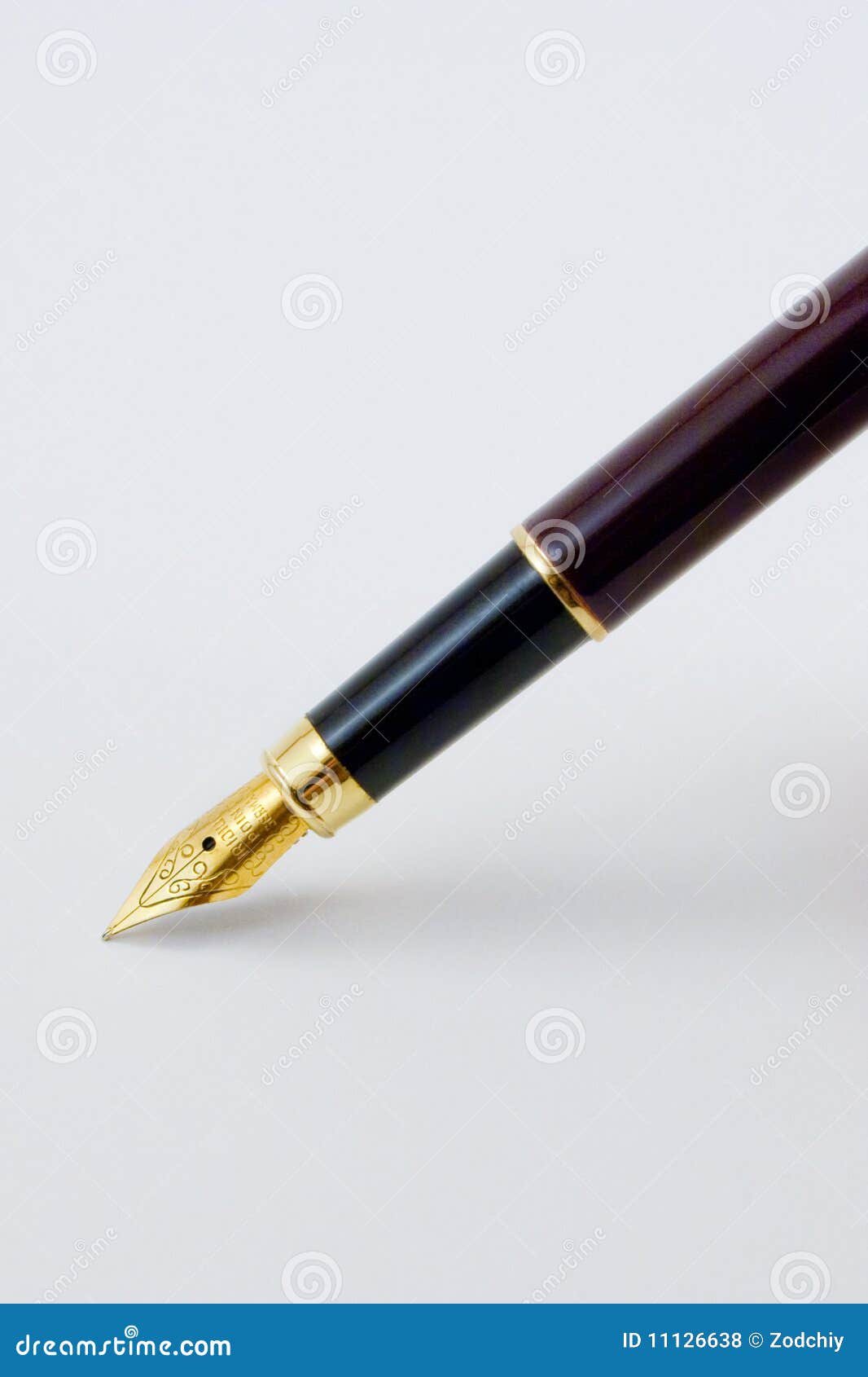Golden pen stock photo. Image of signature, single, message - 11126638