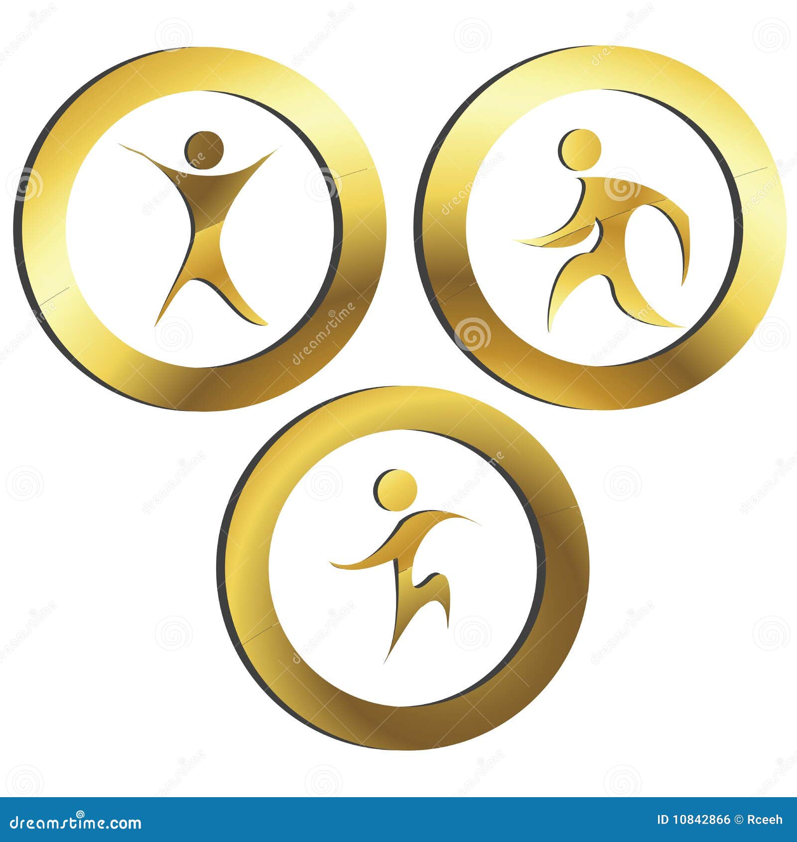Golden people stock vector. Illustration of symbol, logo - 10842866