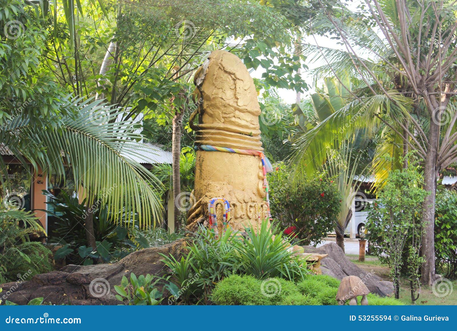 Golden Phallus. Thai Religion. Stock Photo - Image of golden, buddhism ...
