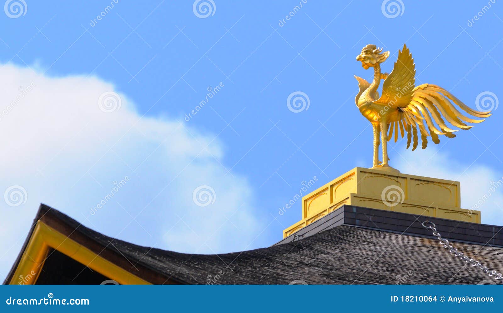 Golden Phoenix in Top of Kinkakuji Pavilion Stock Photo - Image of ...