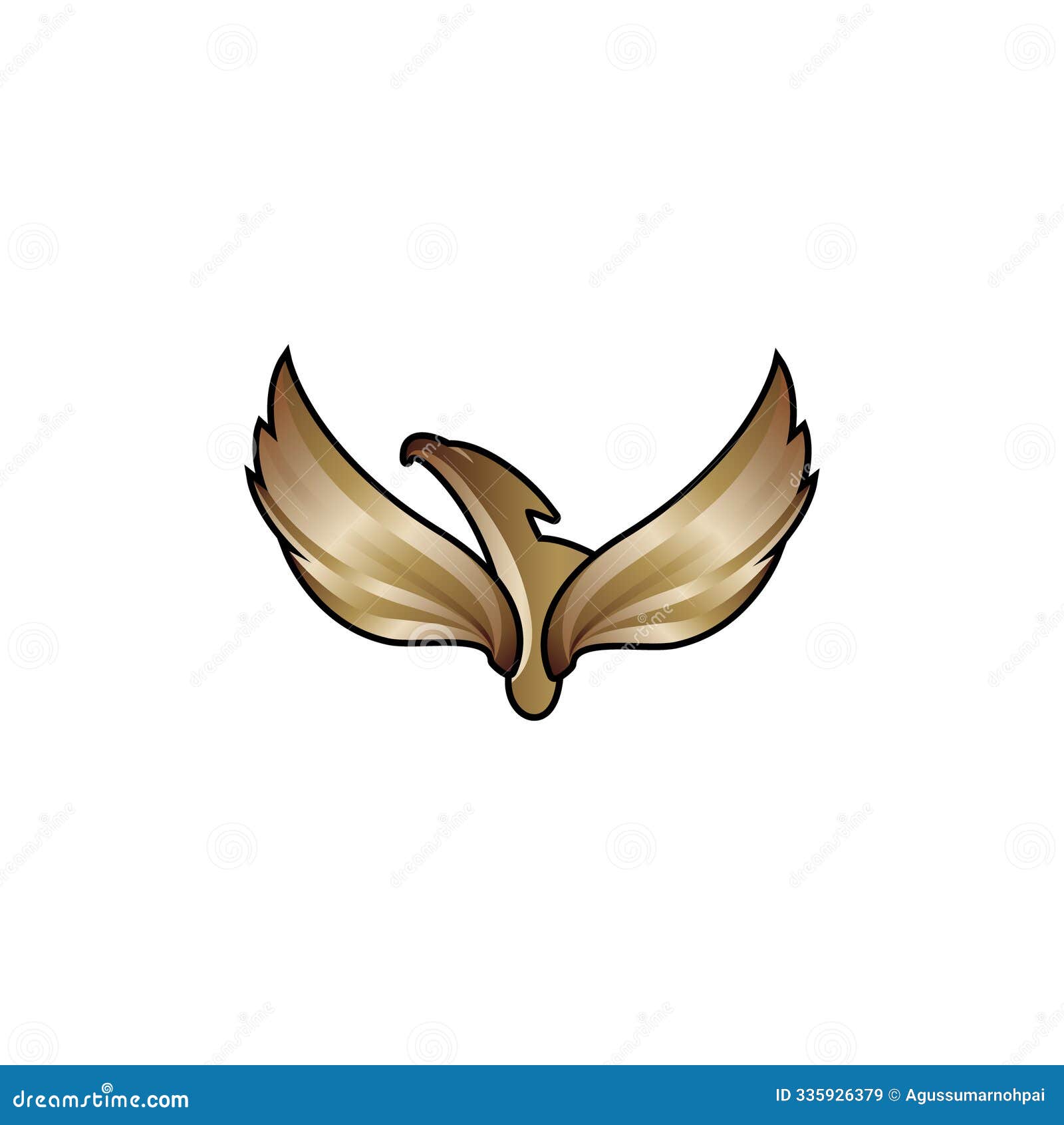 Golden Phoenix Vector Illustration for Icon, Symbol or Logo Stock ...