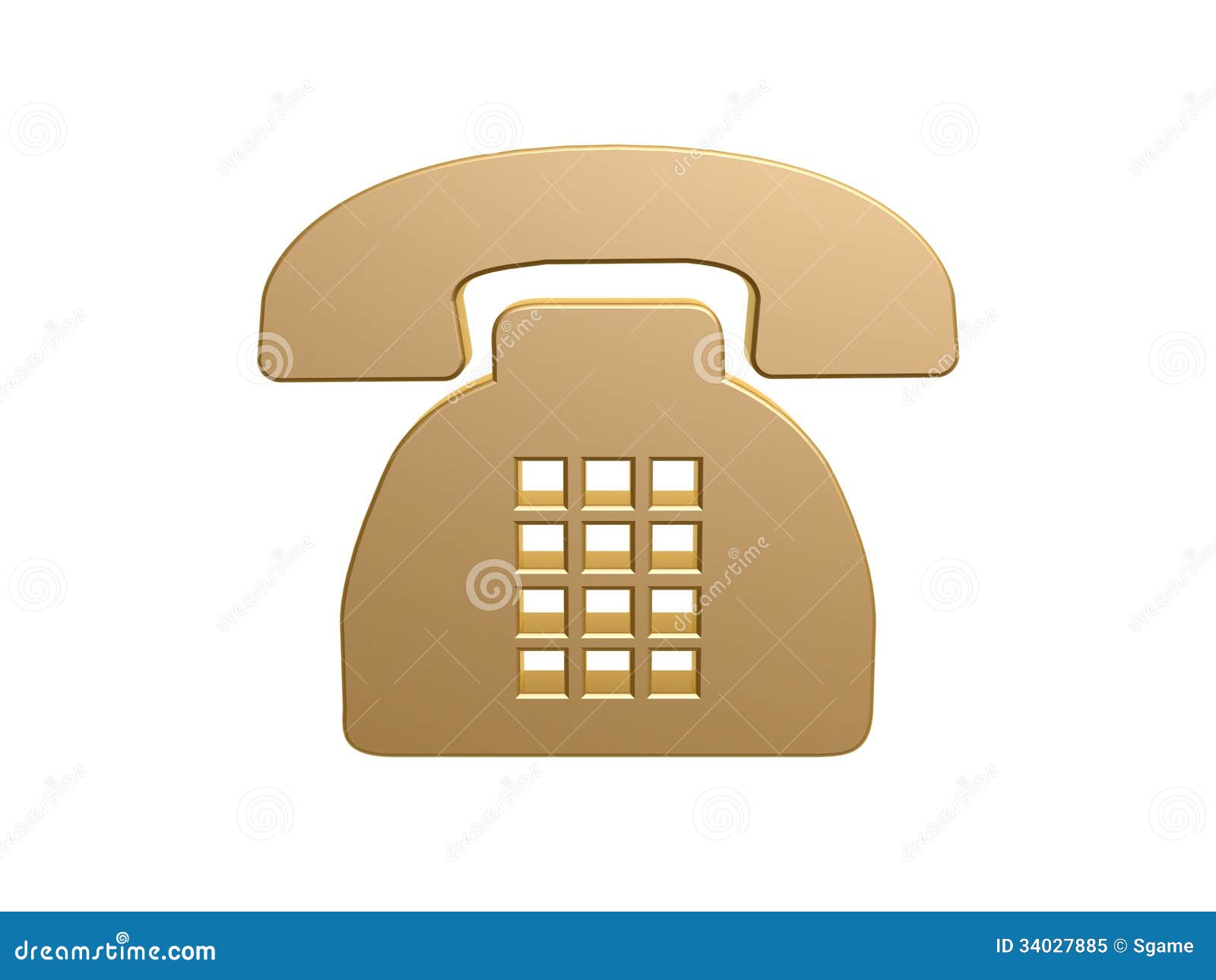 Golden phone stock illustration. Illustration of symbol - 34027885