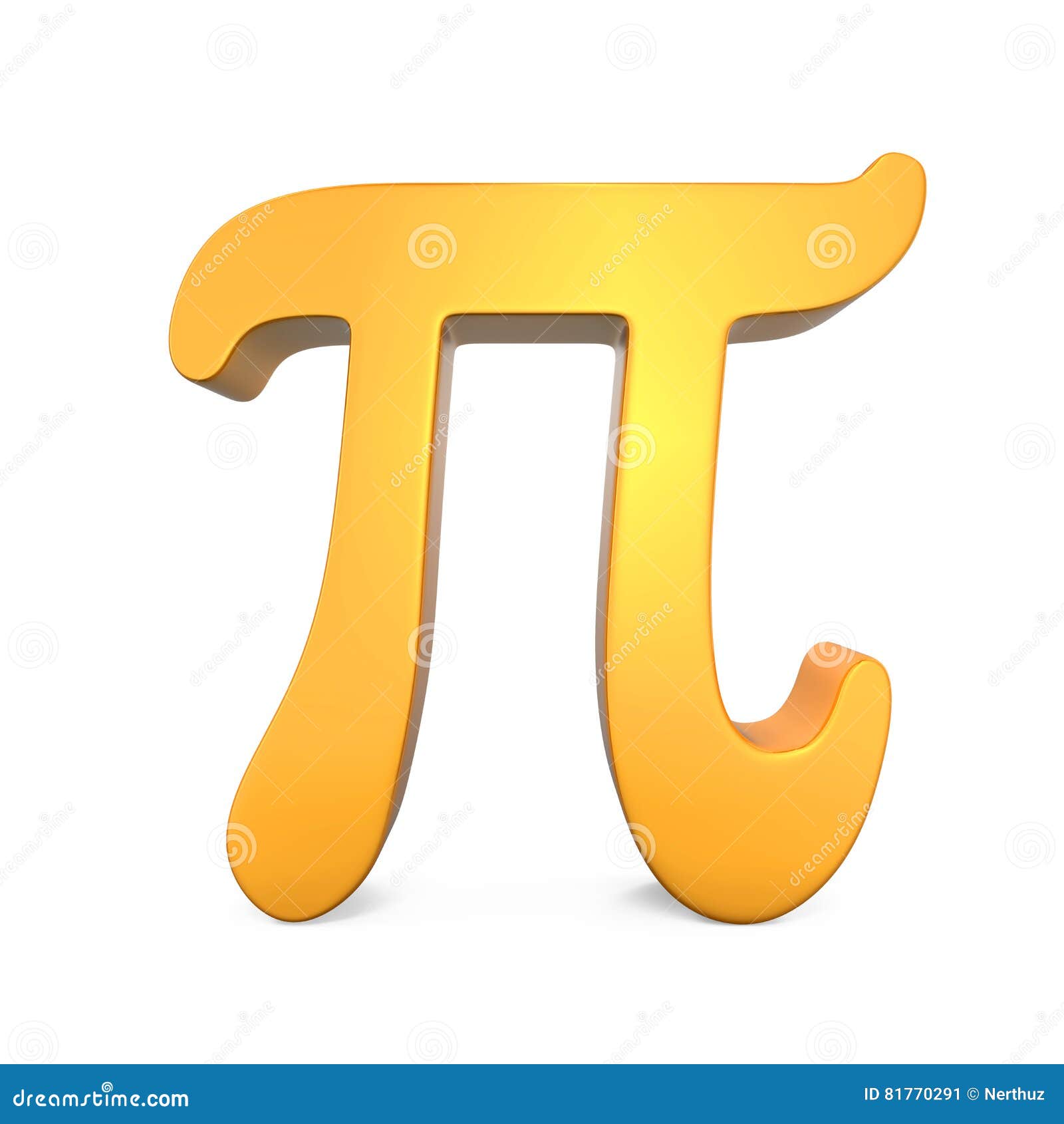 Golden Pi Symbol stock illustration. Illustration of math - 81770291