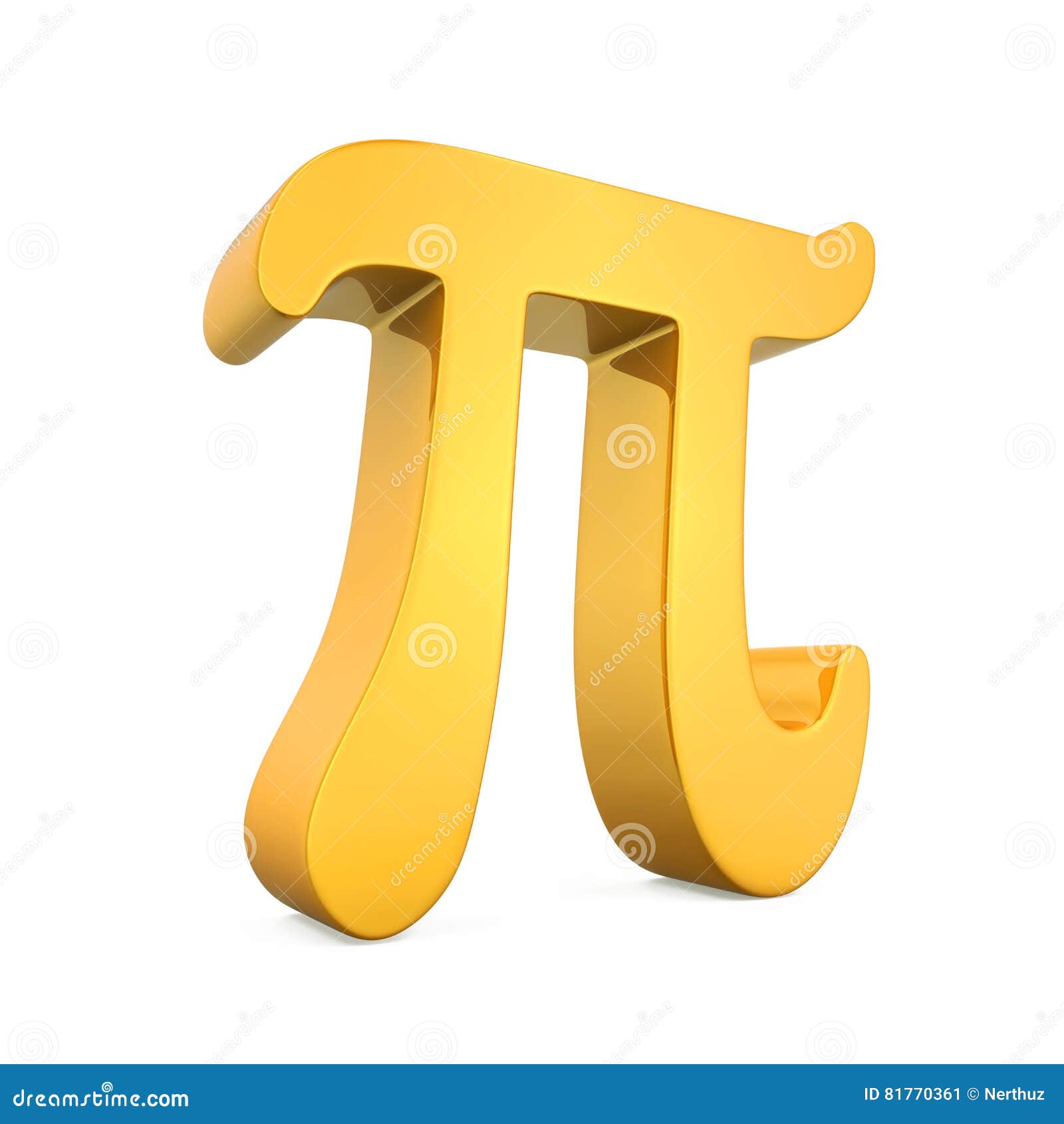 Golden Pi Symbol stock illustration. Illustration of isolated - 81770361
