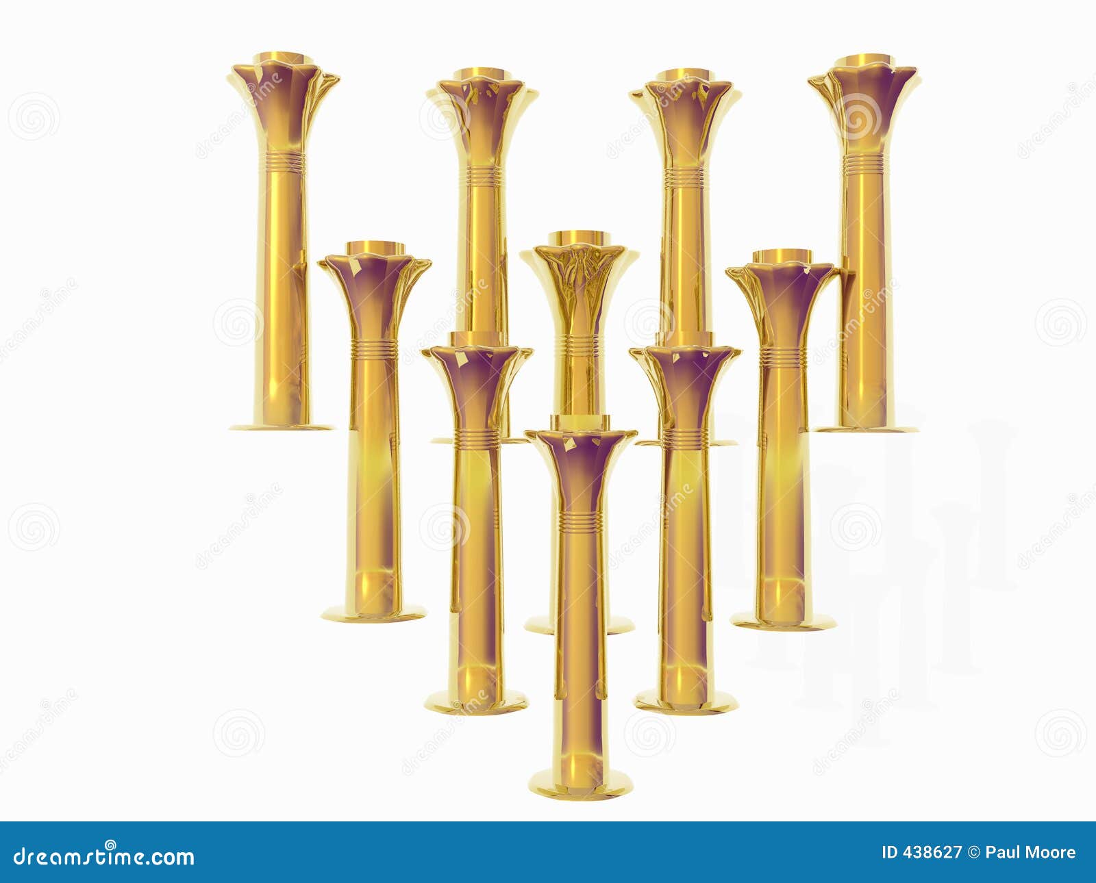 Golden Pillars stock illustration. Illustration of architectural - 438627