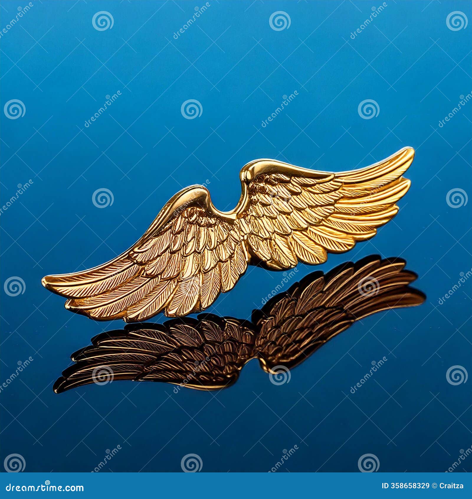 Golden Pilots Wings - the Symbol of Flight and Prestige Stock ...