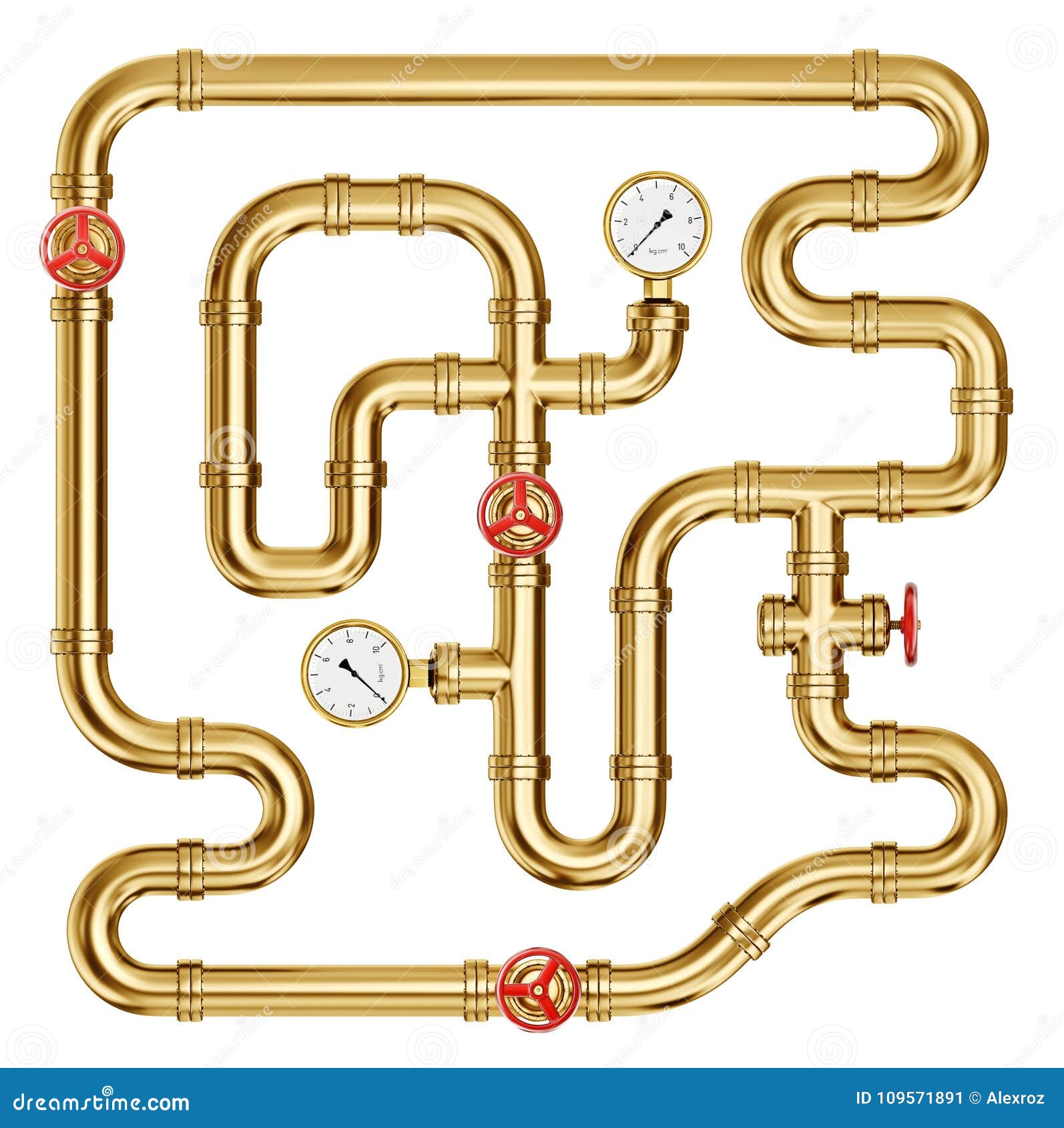 Pipeline stock illustration. Illustration of metal, fitting - 109571891