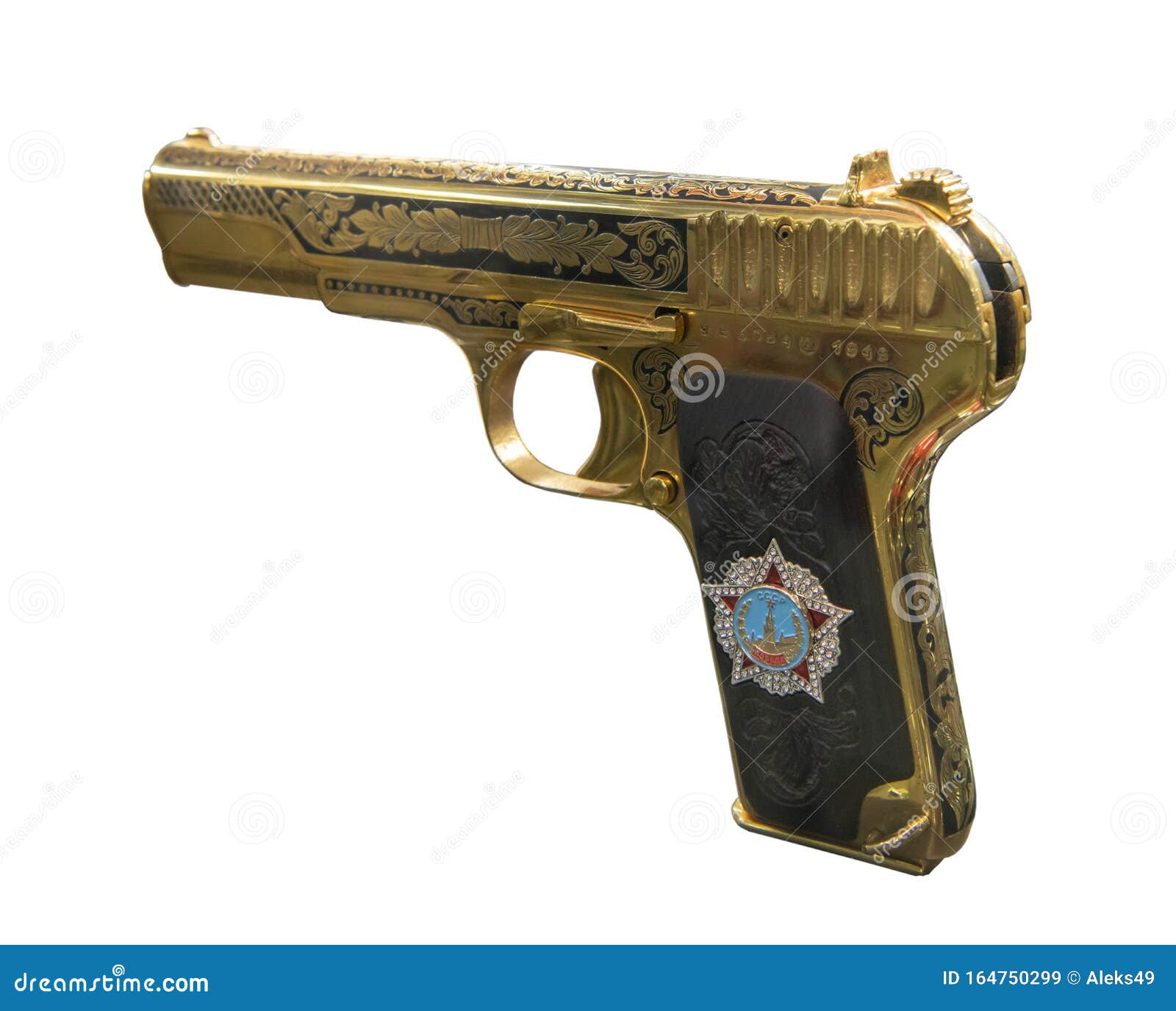 Golden Pistol TT with a Copy of the Order of Victory, Released in 1945 ...