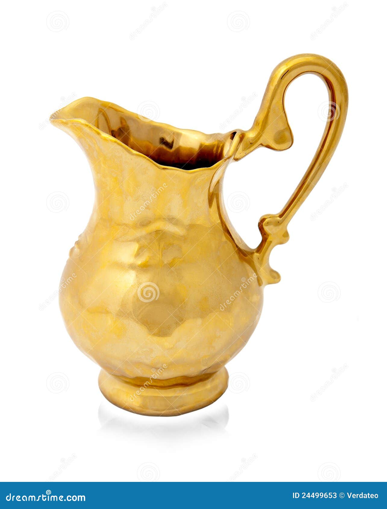 Golden pitcher stock image. Image of metallic, retro - 24499653