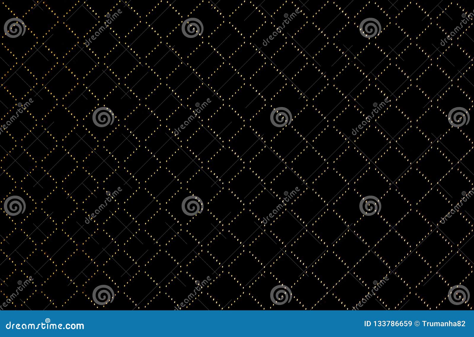 Seamless Golden Checkered Texture in Black Background Stock Image ...