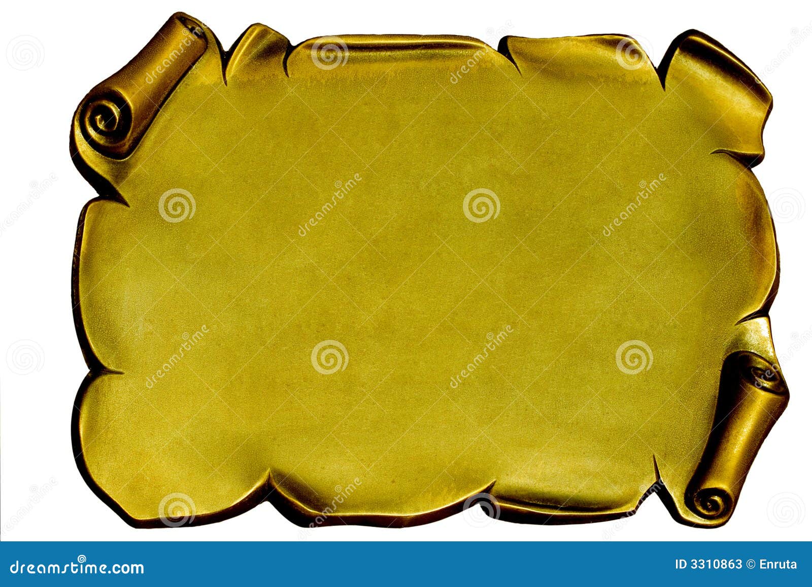 Golden plaque stock image. Image of blank, guidebook, antique - 3310863