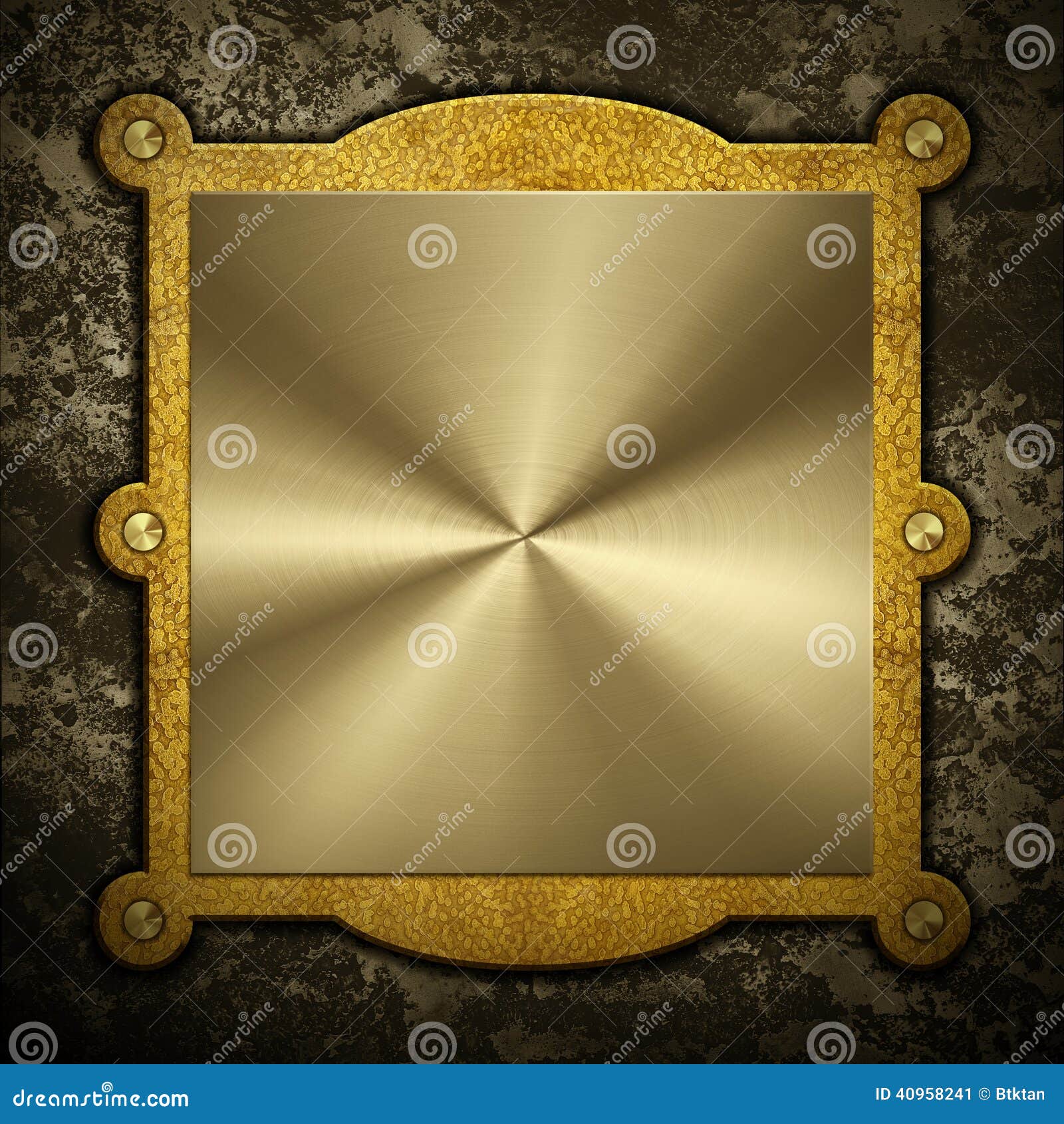 Golden plate stock image. Image of background, souvenir - 40958241