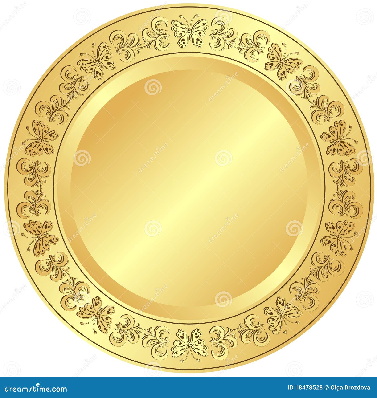 Golden Plate Texture Stock Photo | CartoonDealer.com #3788628