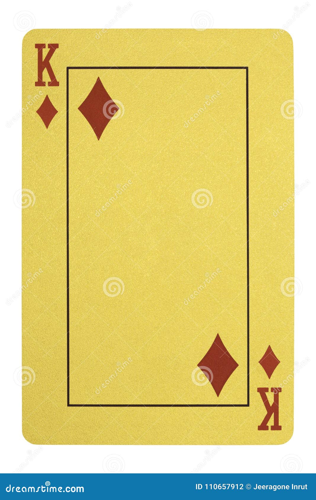 Golden Playing Cards, King of Diamonds Stock Photo - Image of blackjack ...