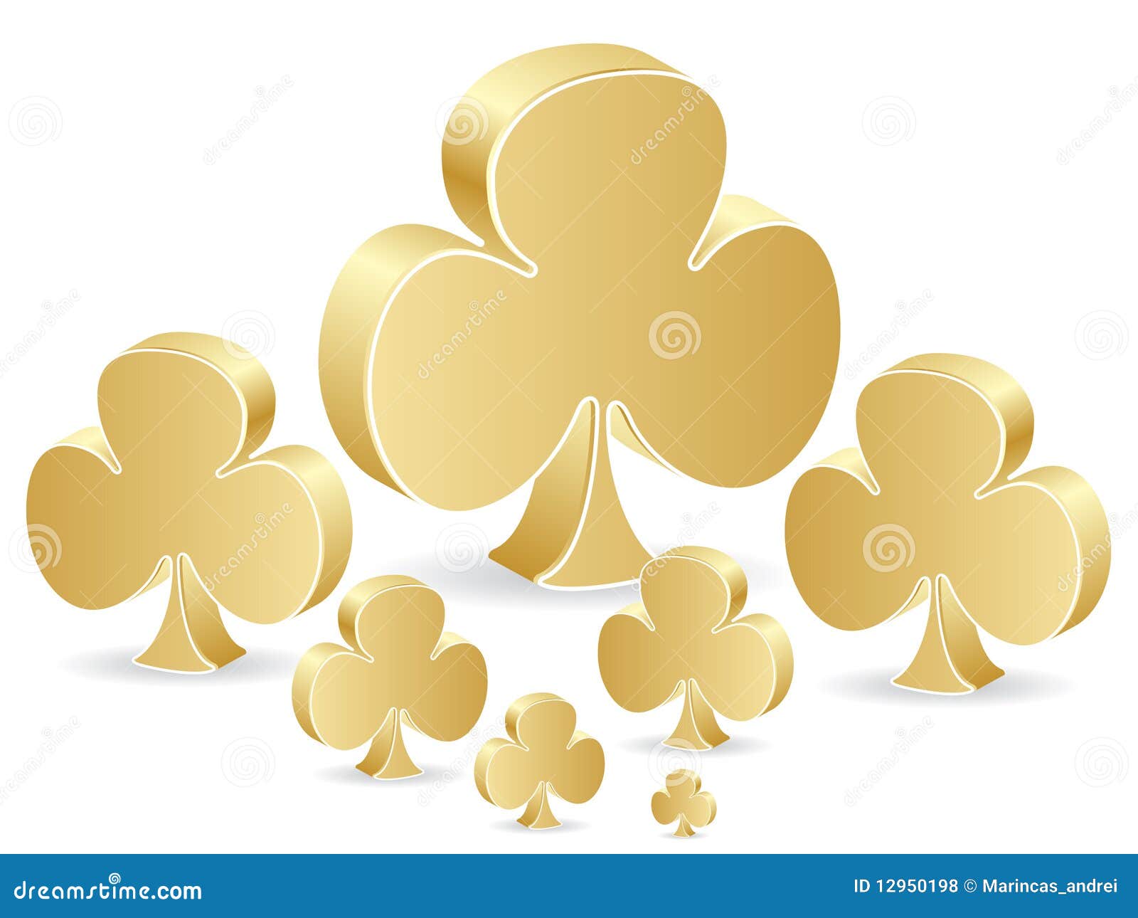 Golden Poker Element - Clover Stock Vector - Illustration of clover ...