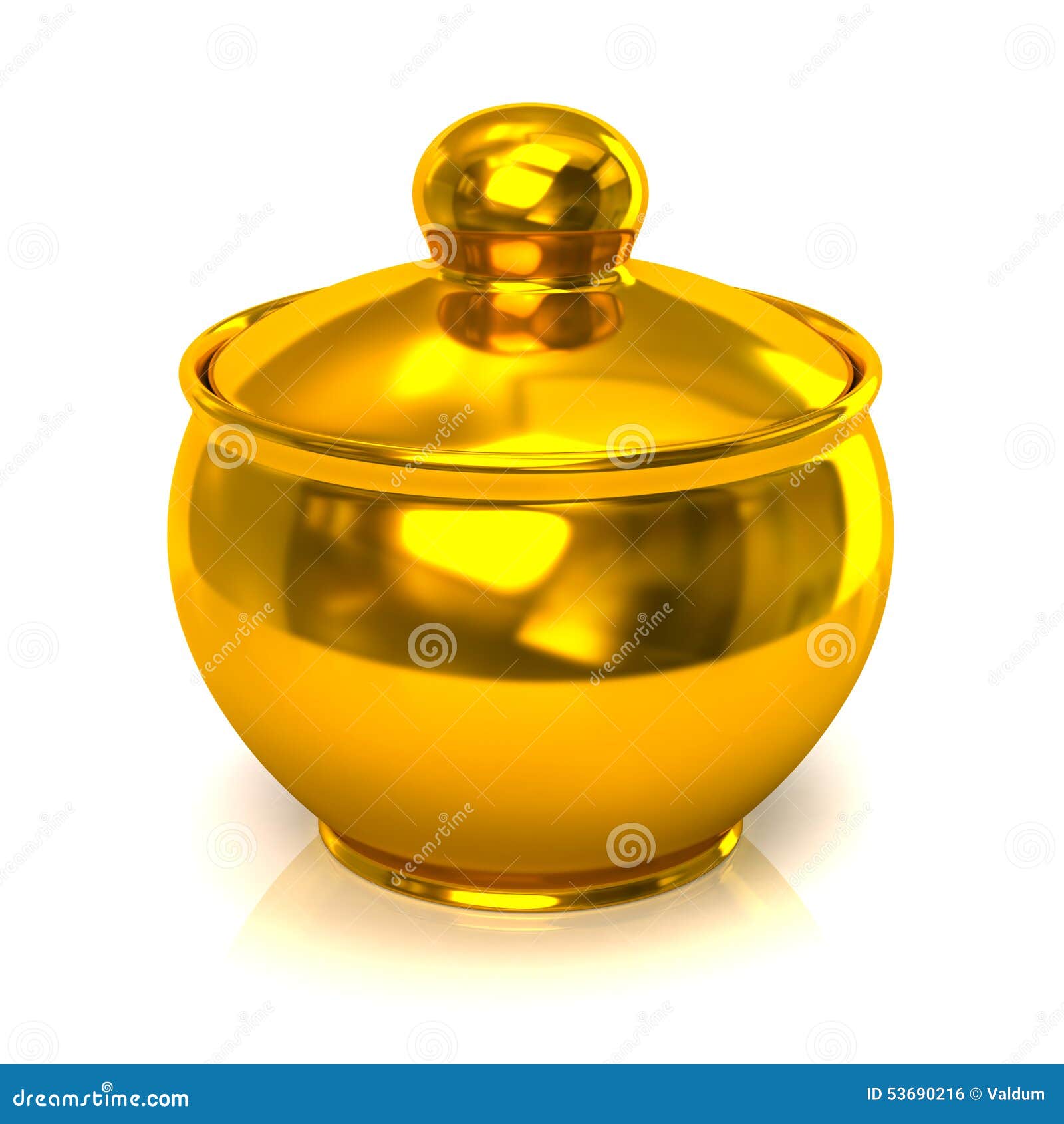 Golden pot stock illustration. Illustration of shiny - 53690216