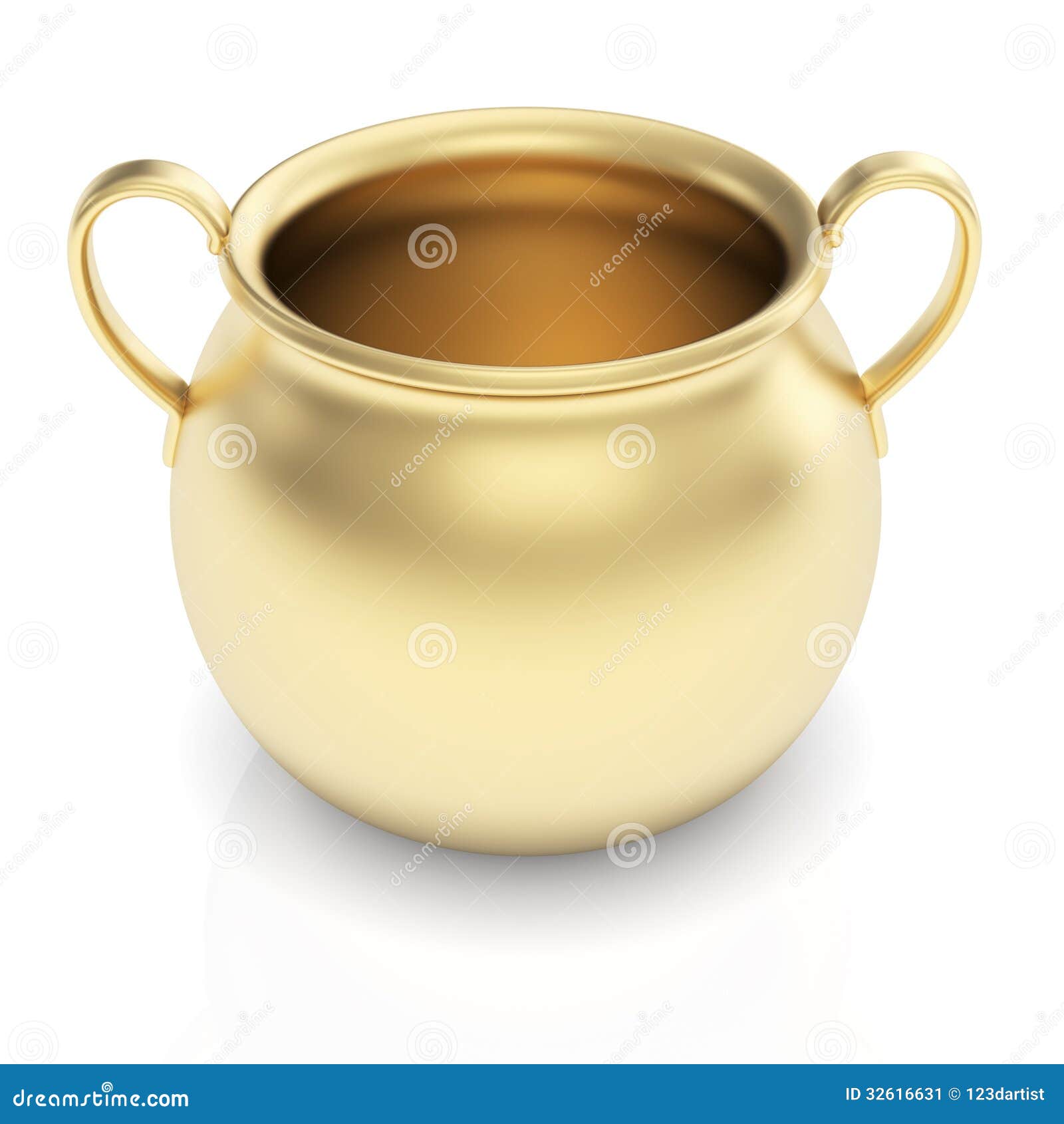 Golden pot on white stock illustration. Illustration of ceremony - 32616631