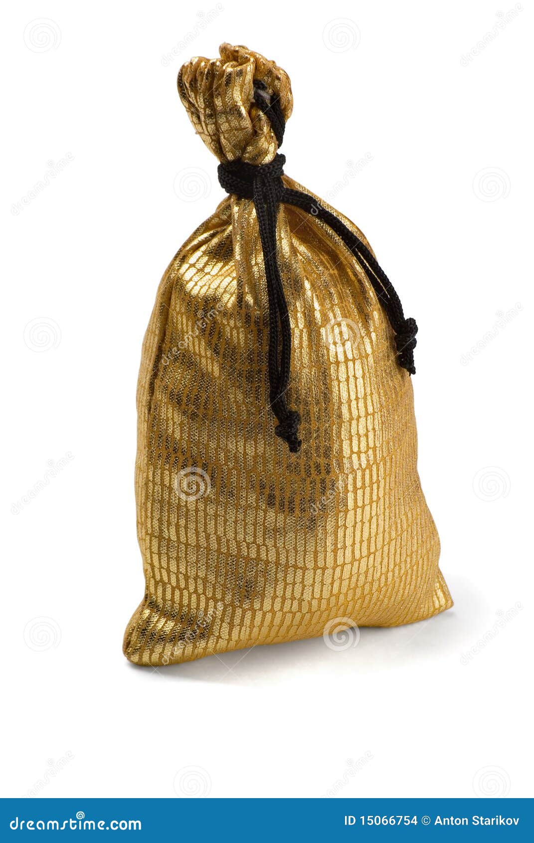 Golden pouch stock photo. Image of elegance, bright, isolated - 15066754