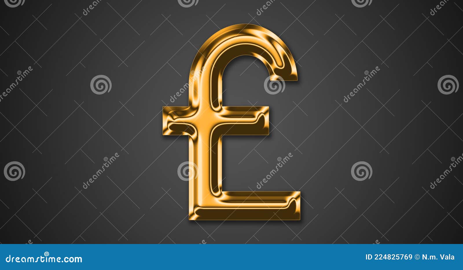 Golden Pound Sign Illustration Stock Illustration - Illustration of ...