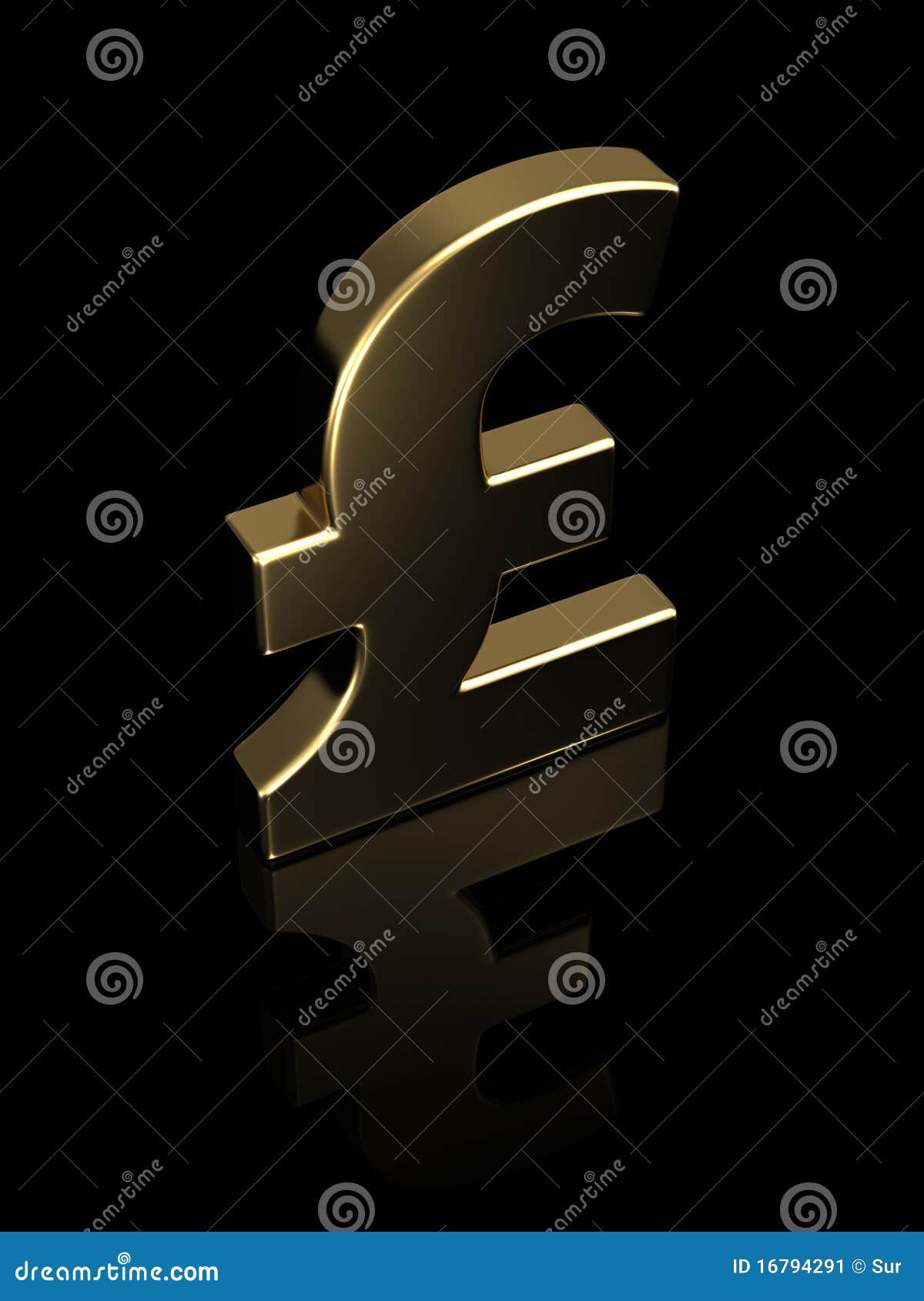 Golden pound symbol stock illustration. Illustration of commerce - 16794291