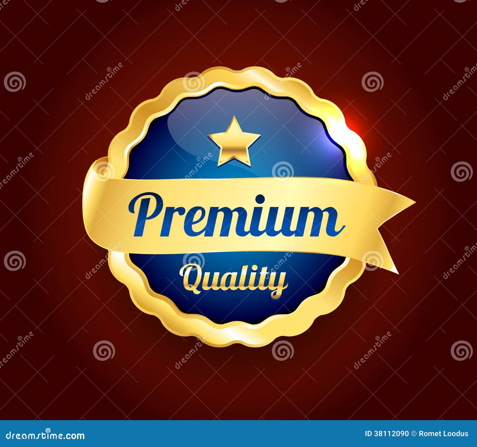 Golden Premium Quality Badge Stock Vector - Illustration of badge ...