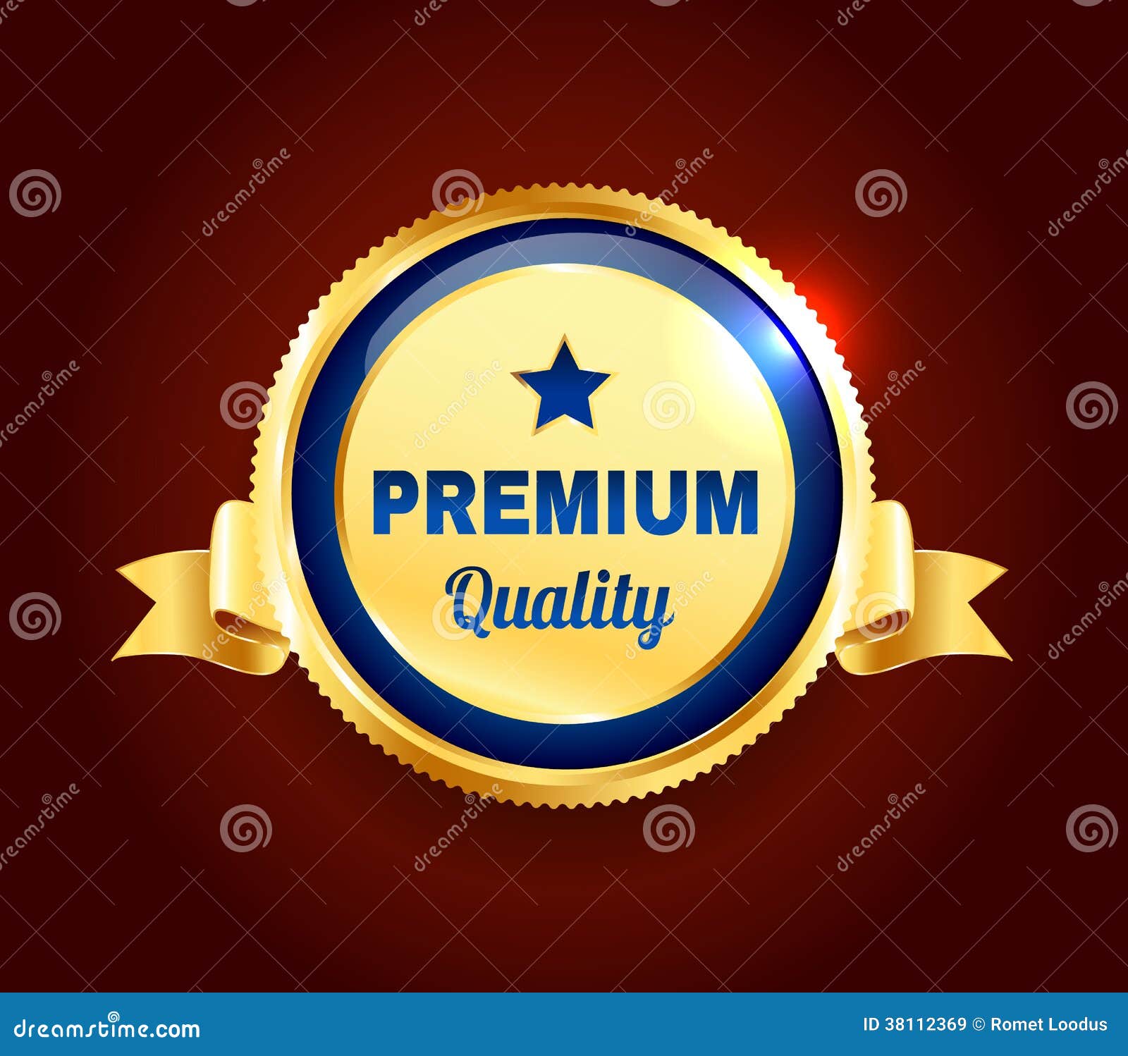 Golden Premium Quality Badge Stock Vector - Illustration of label ...
