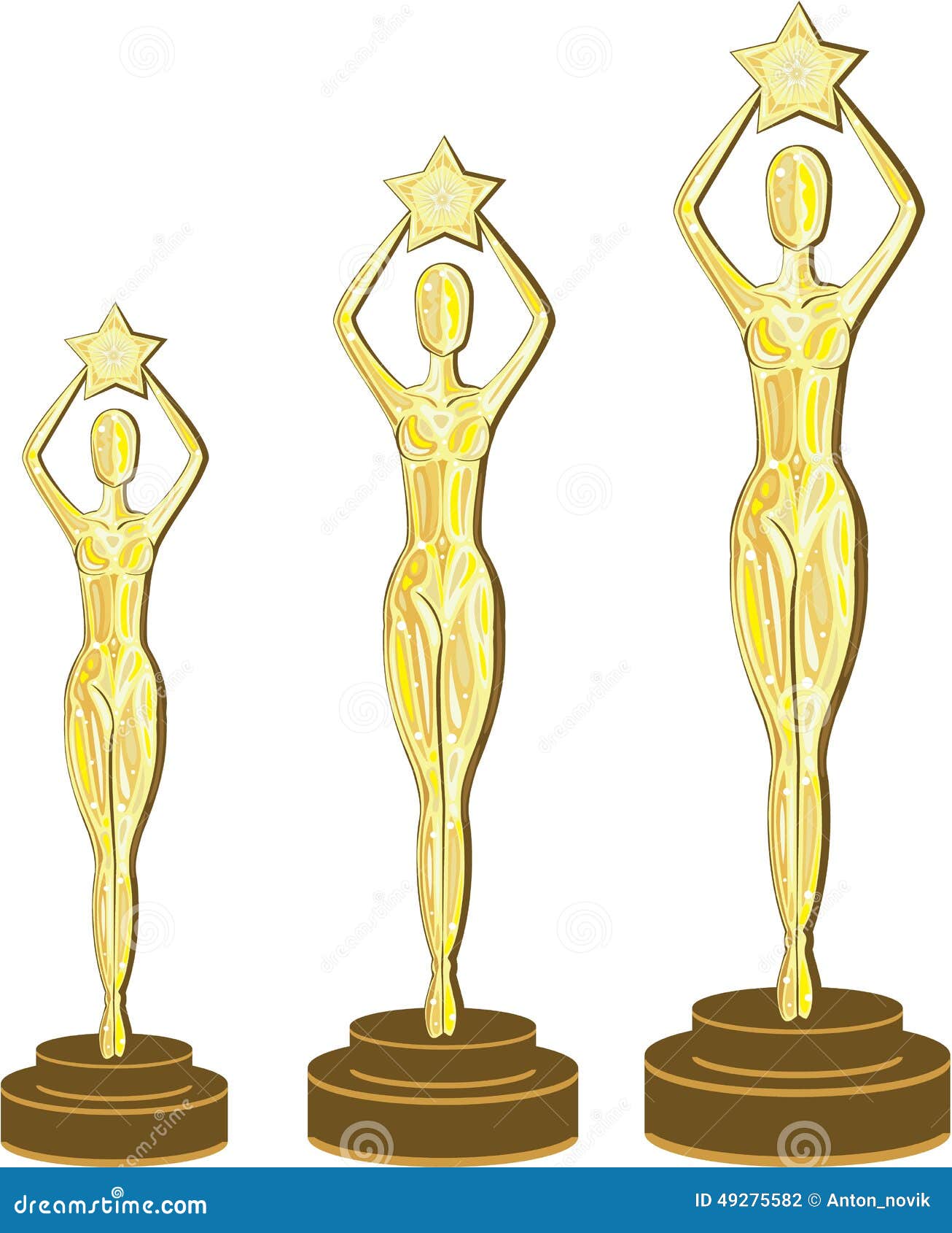 Golden Prize stock vector. Illustration of entertainment - 49275582